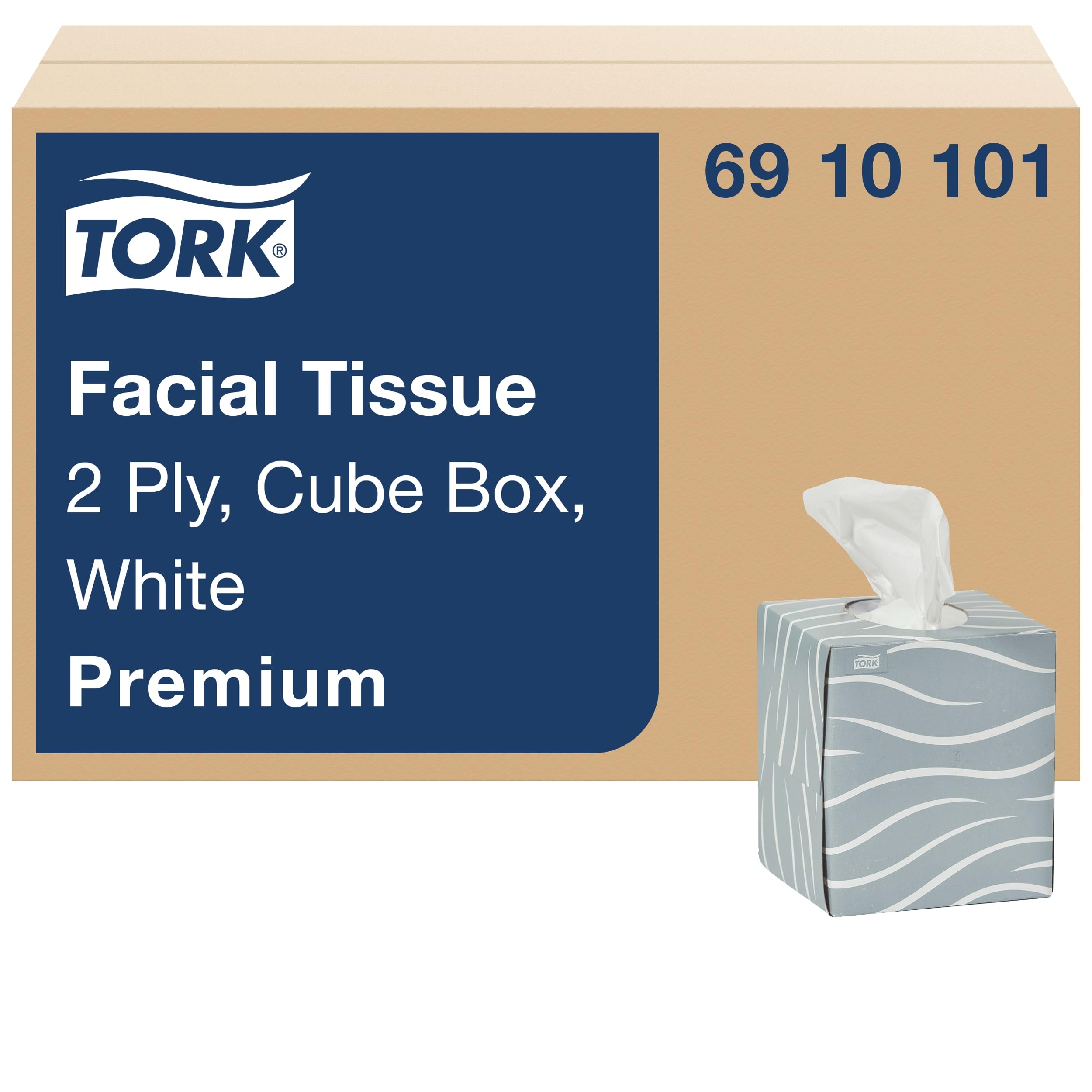 Amazon.com: Tork Premium Facial Tissue Cube Box White, 2-ply, 36 x 86 Tissues, 6910101 : Health ...