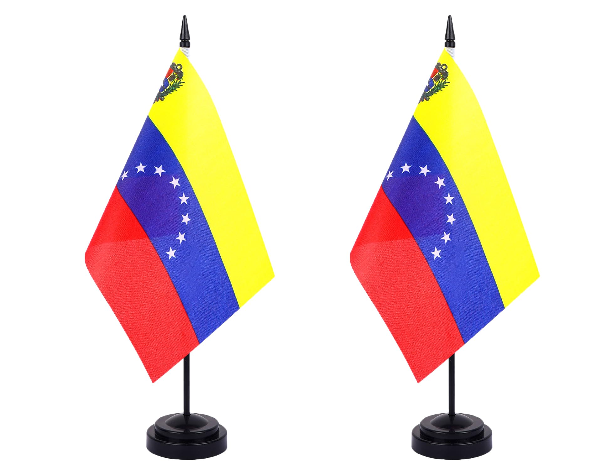 Amazon.com: WXTWK 2 Pack Venezuela Flag Venezuela Deluxe Desk Flag Set ...