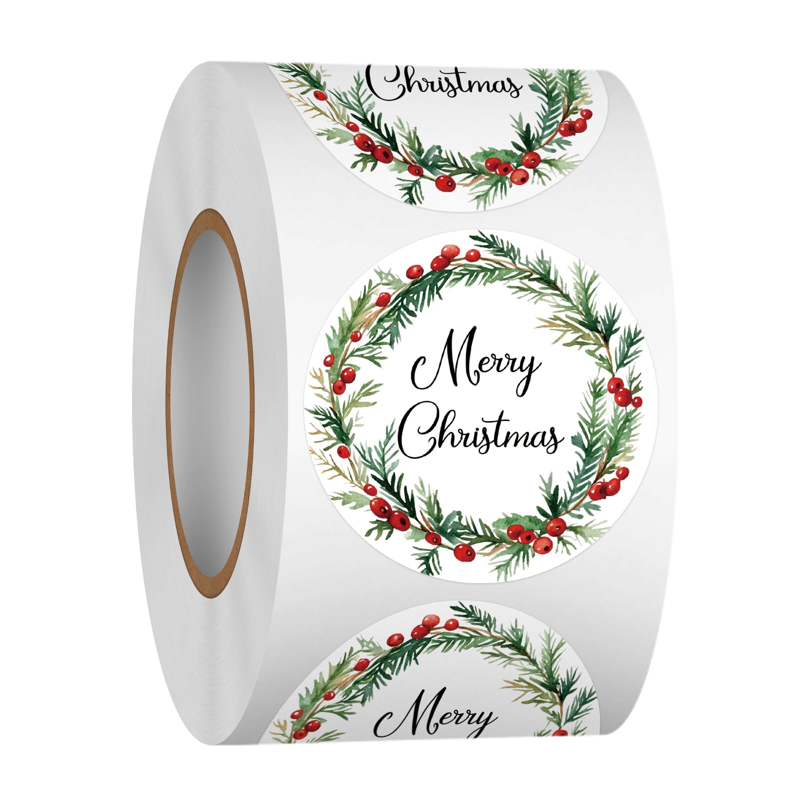 Amazon.com : Heyfibro 1.5 Inches Christmas Sticker Roll, 500 Pcs Merry ...