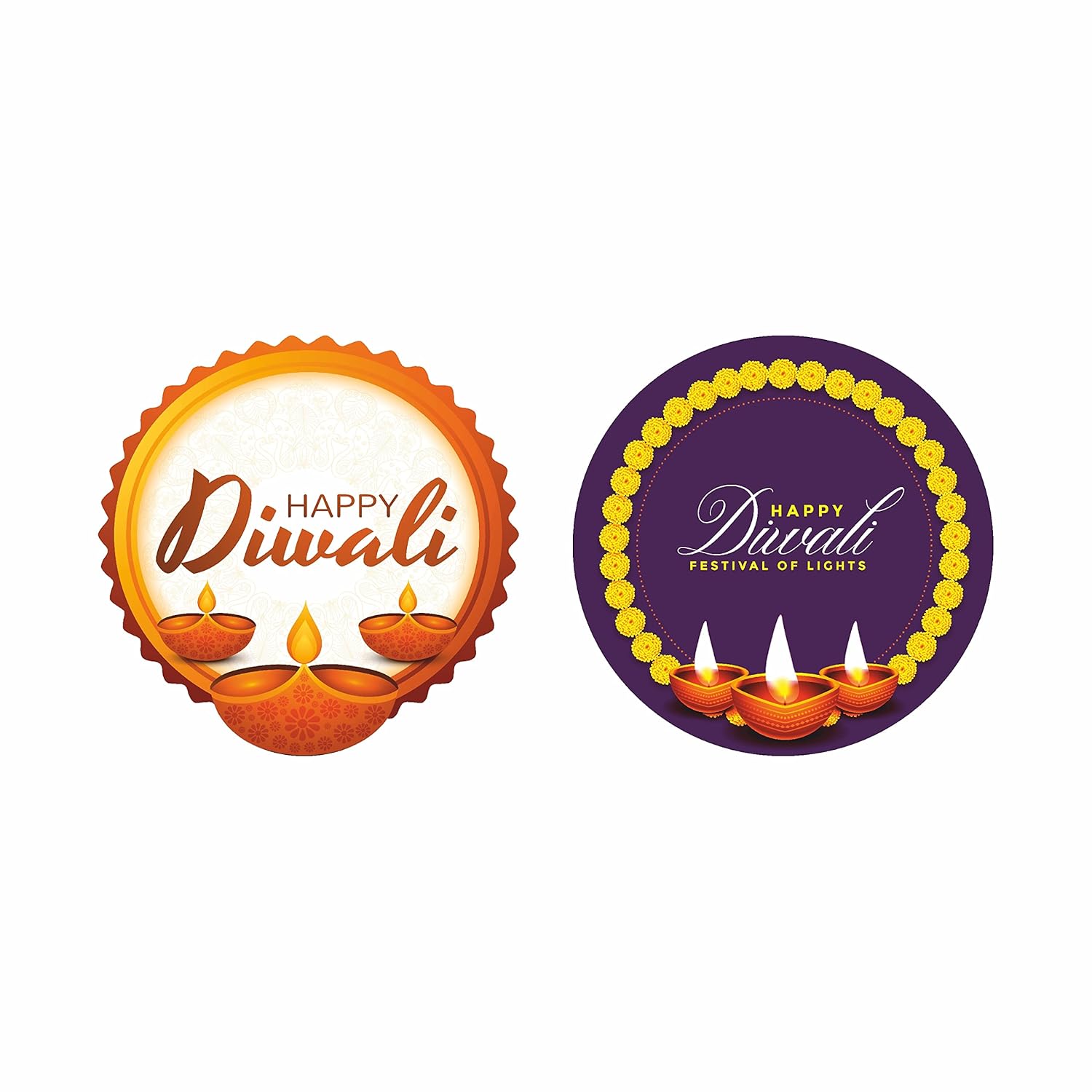 Anne Print Solutions® Combo Pack of 110 PCs Happy Diwali Stickers for ...