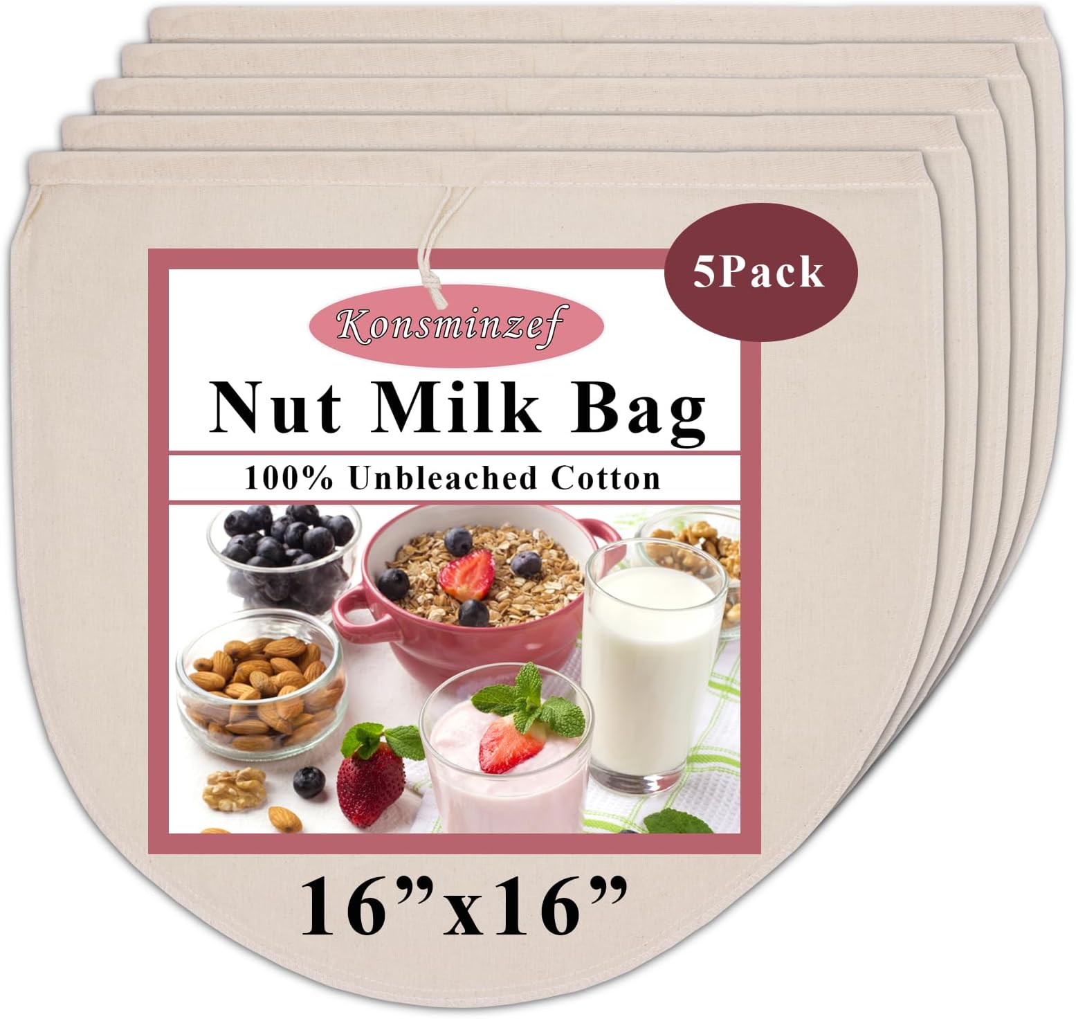 Amazon.com: Chielor 10 Pack Nut Milk Bag, Multi-size Fine Mesh Grade ...