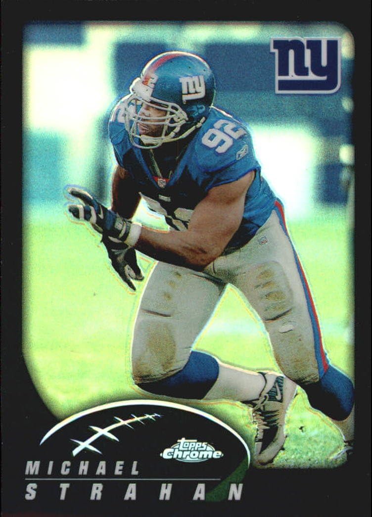 Amazon.com: 2002 Topps Chrome Football Card #20 Michael Strahan ...