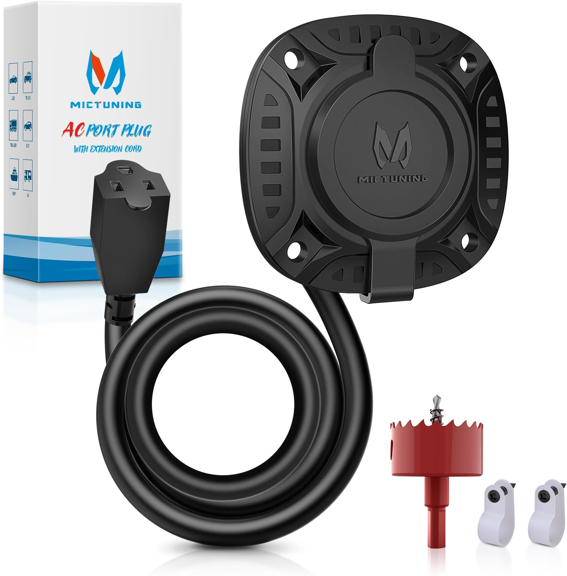 Amazon.com: KUNCAN 15A AC Port Plug - 125V Power Inlet Socket with Dual ...