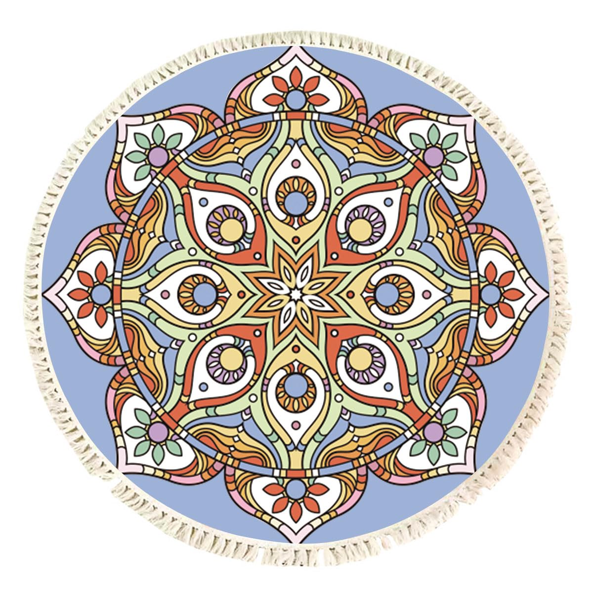 Terafeels Garden Rug 3Ft Round Area Rug Soft Chic Bohemian Mandala ...