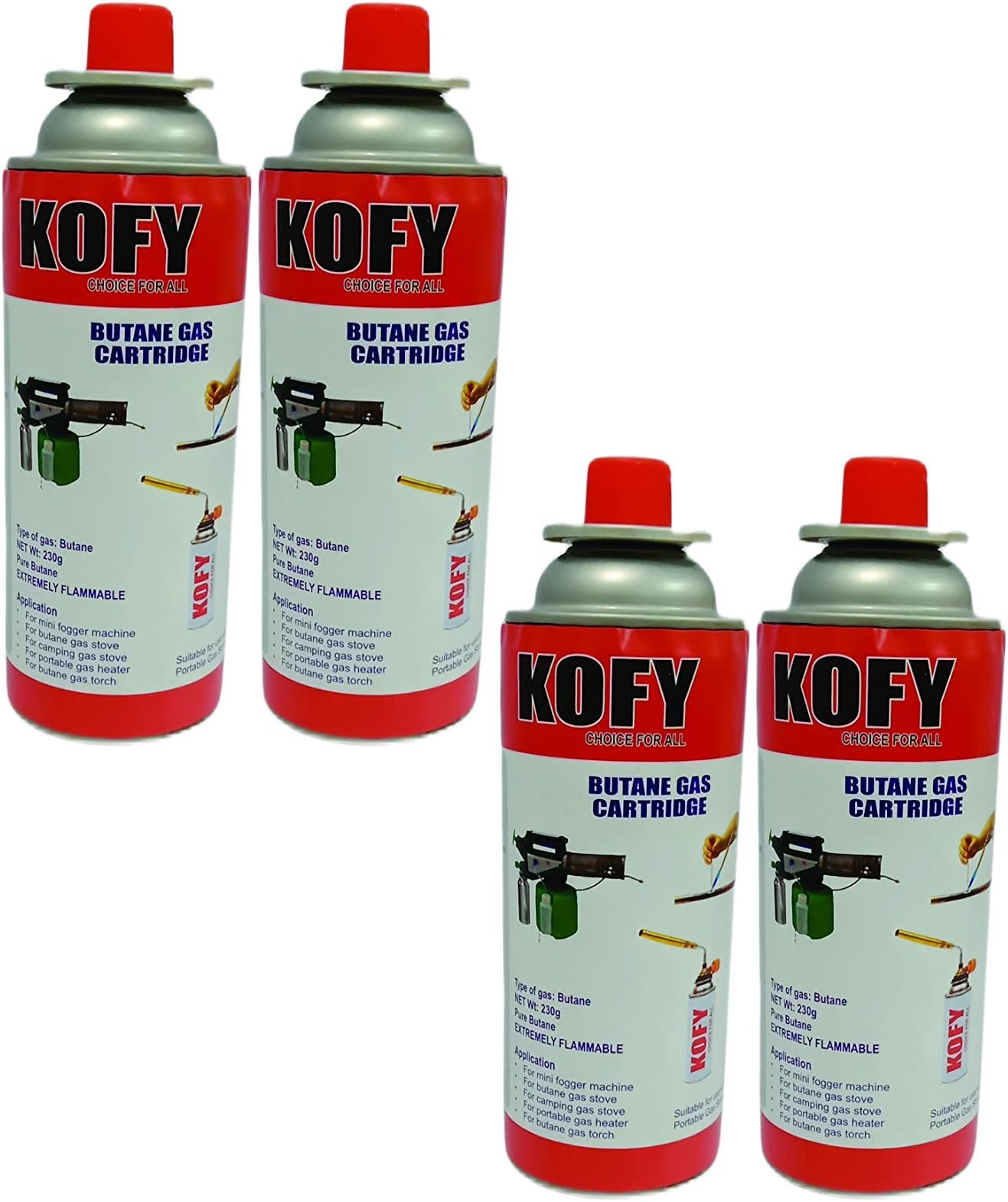 Kofy Gas Can Butane/LPG Single Nozzle With 1Pc Torch Gun + Butane Can ...