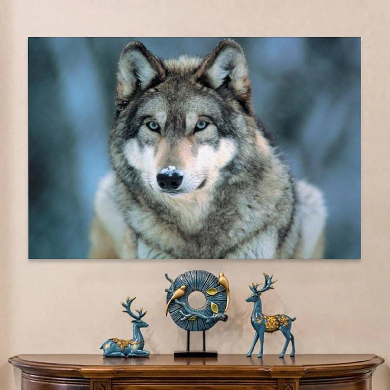 Visage De Loup Gris Visage De Loup — Photo De Stock Par
