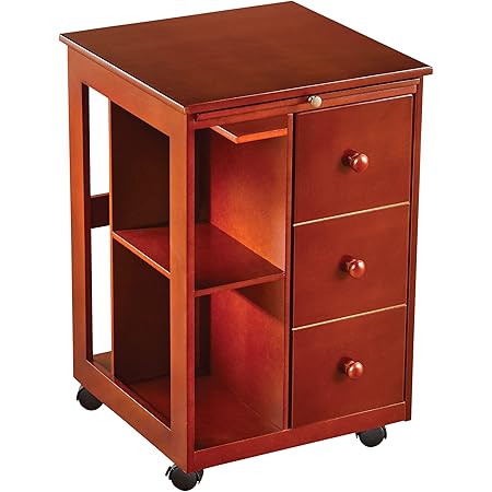 Amazon.com: Collections Etc Multi Storage Mahogany Finish Companion ...