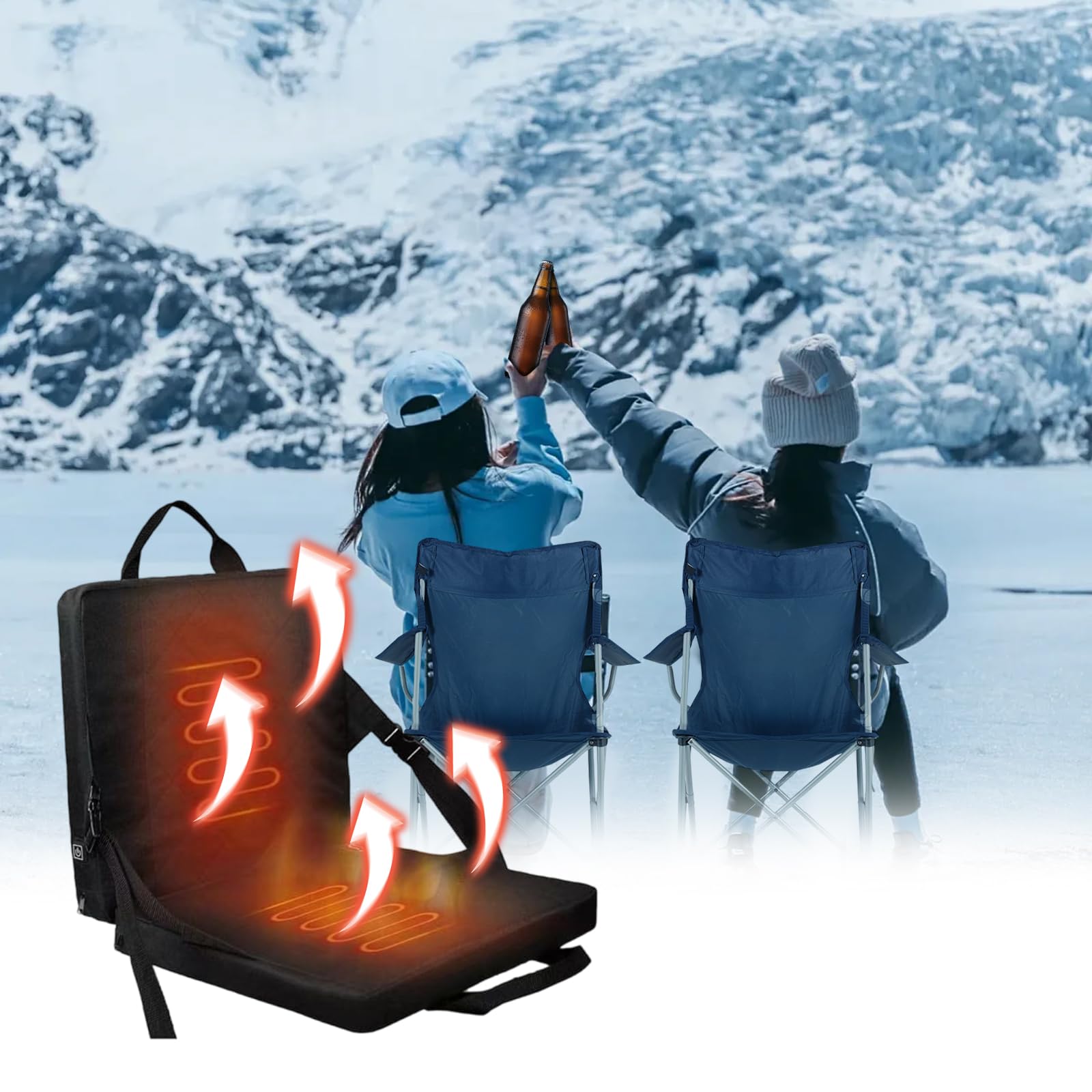 Amazon.com: WRUIOY Heated Camping Chairs for Adults Use on Camping ...