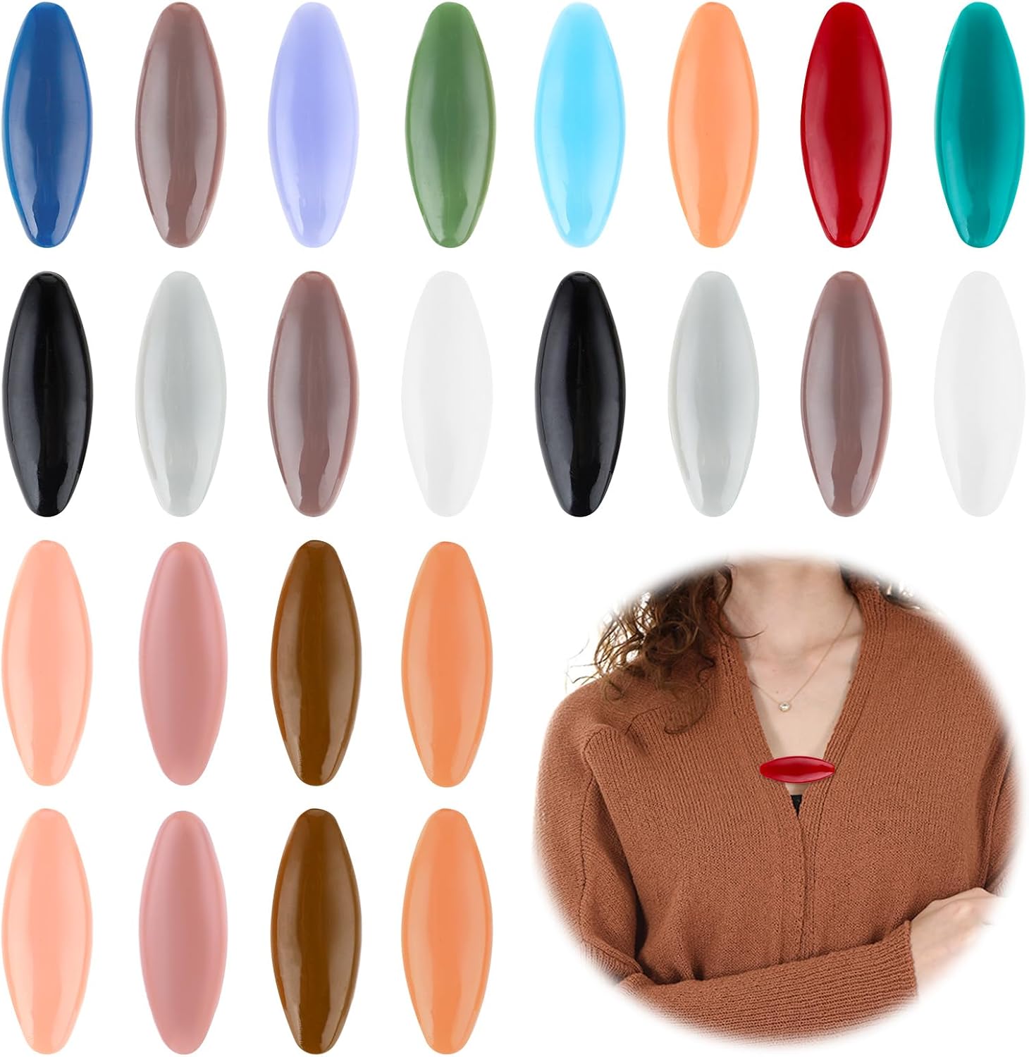 Amazon.com: 24Pcs Hijab Pins for Women,Colorful Scarf Safety Pins ...