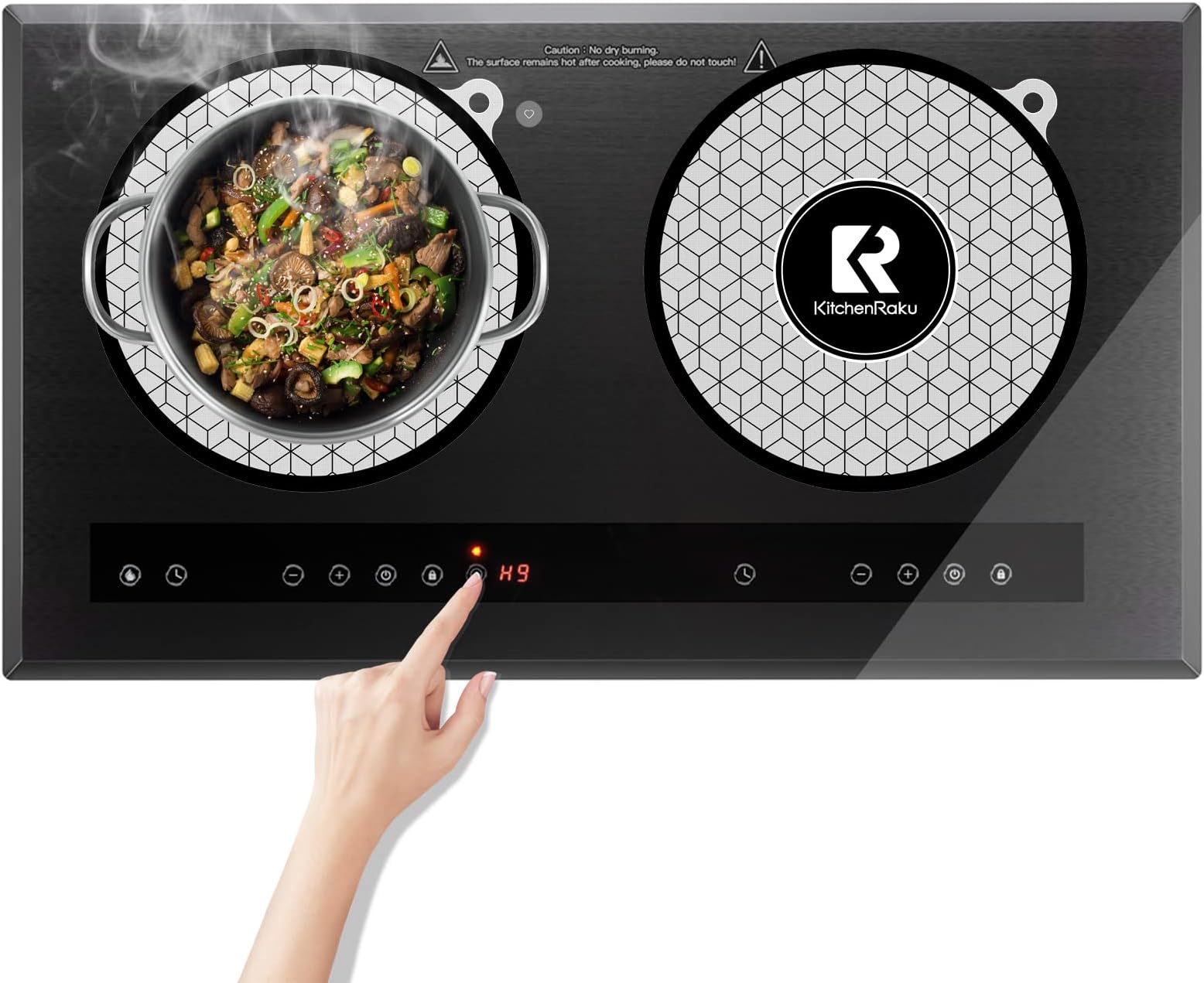 Amazon | KitchenRaku ihマット ih クッキングヒーターマット2枚 滑り止め シリコン ih 汚れ防止シート 鍋敷き 家庭用 ストーブ傷防止保護 焼け焦げ防止 洗浄し ...