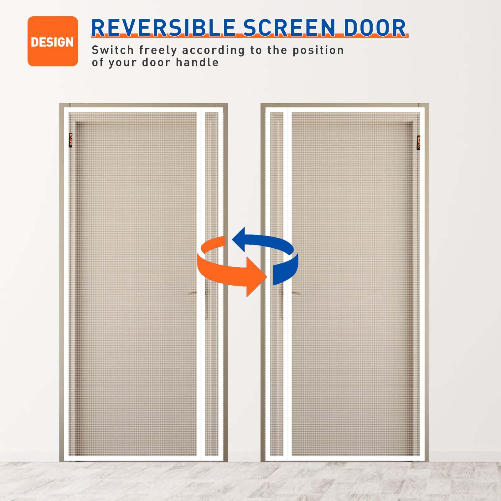 Snapklik.com : MAGZO Magnetic Screen Door, Fit Door Size 30 X 80 Inch ...