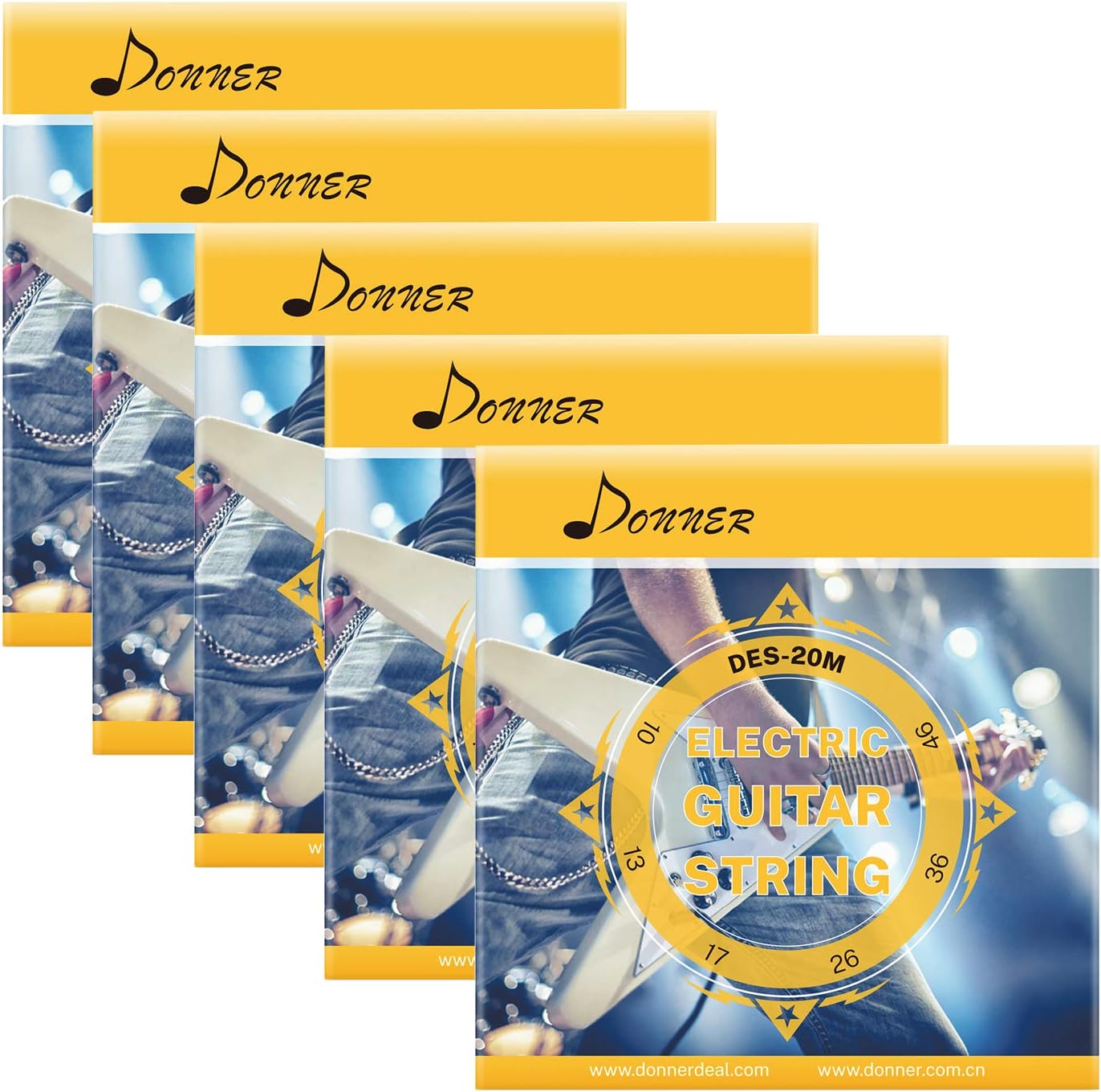 Amazon.com: Donner Electric Guitar String Nickel Wound High Carbon Hex ...