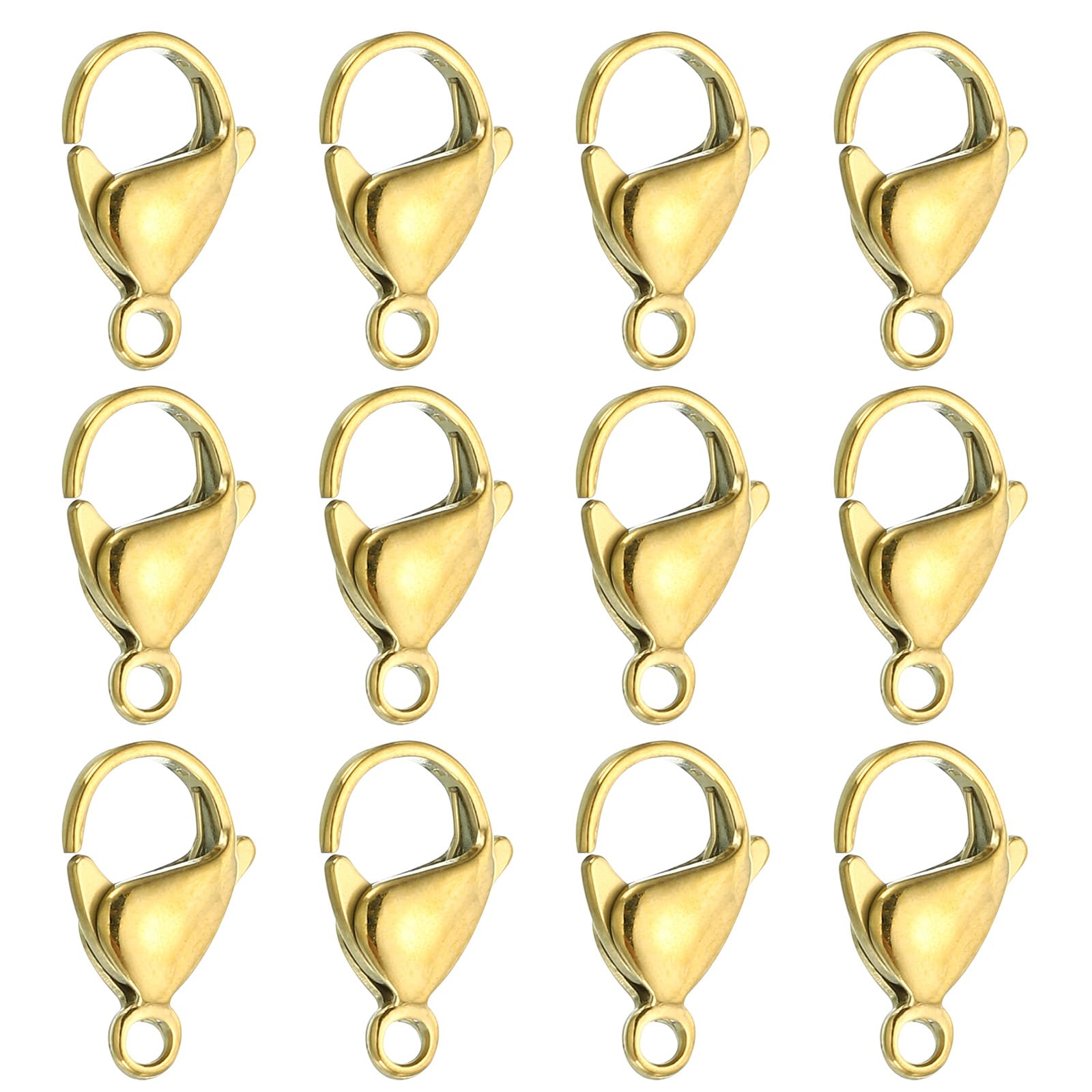 Amazon.com: PATIKIL 17x10.5mm Lobster Clasp, 12Pcs 304 Stainless Steel ...