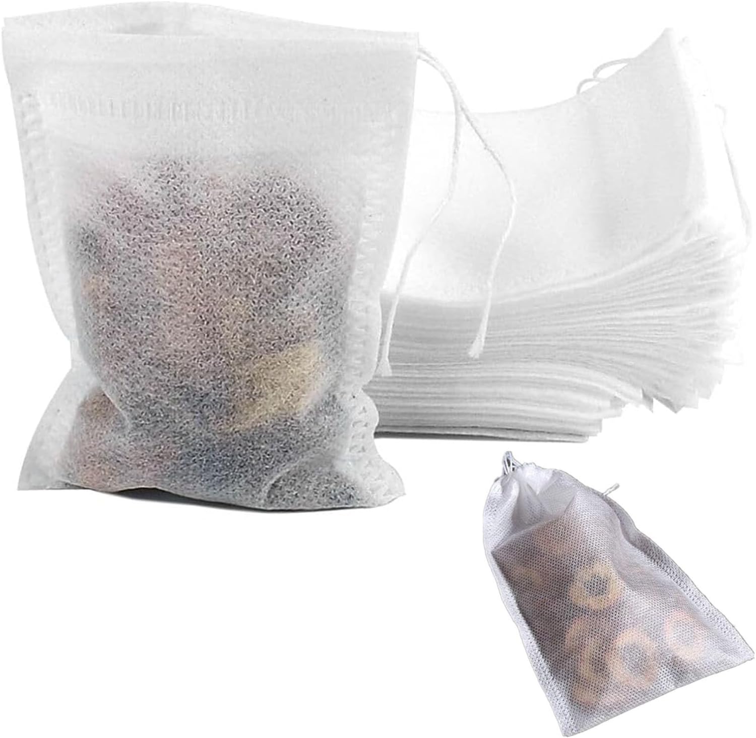 100 Pack Cotton Muslin Drawstring Bags, 5 X 7 Cm Mesh Bags, Cheese ...