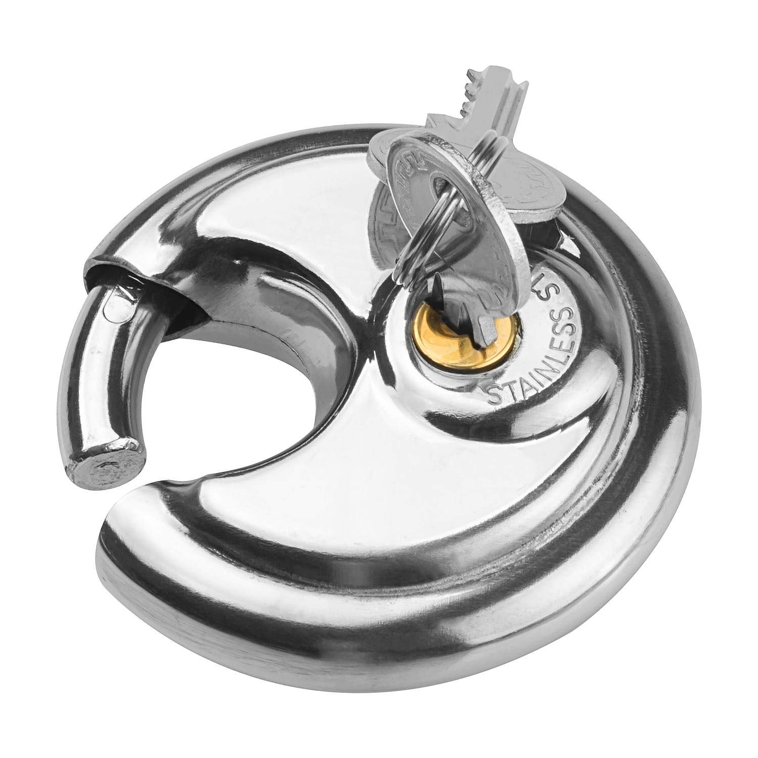Snapklik.com : ABuff Disc Keyed Padlock 2 Pack Round Padlock Stainless ...