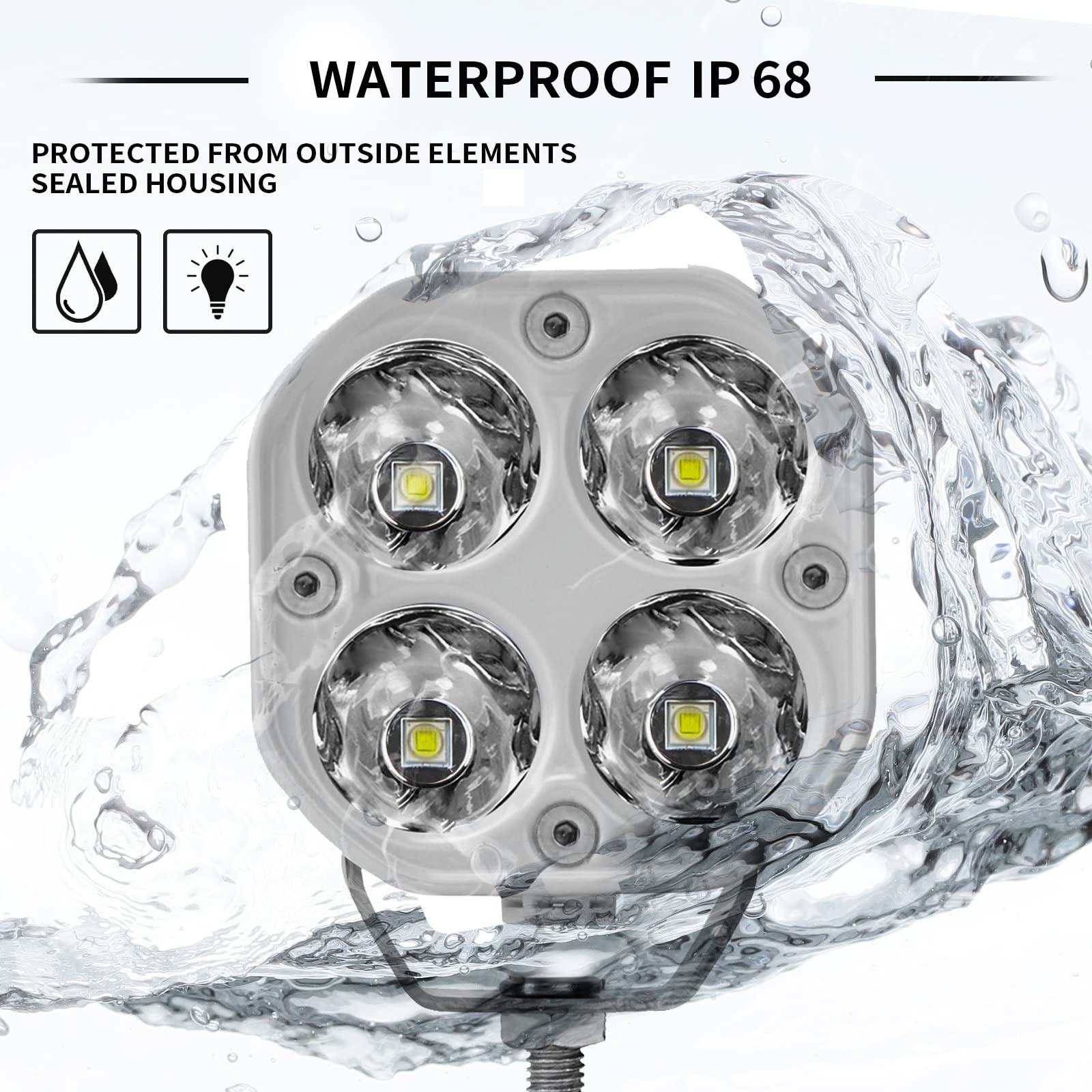 Snapklik.com : Green Spot LED Boat Lights, Spotlights Marine Waterproof ...