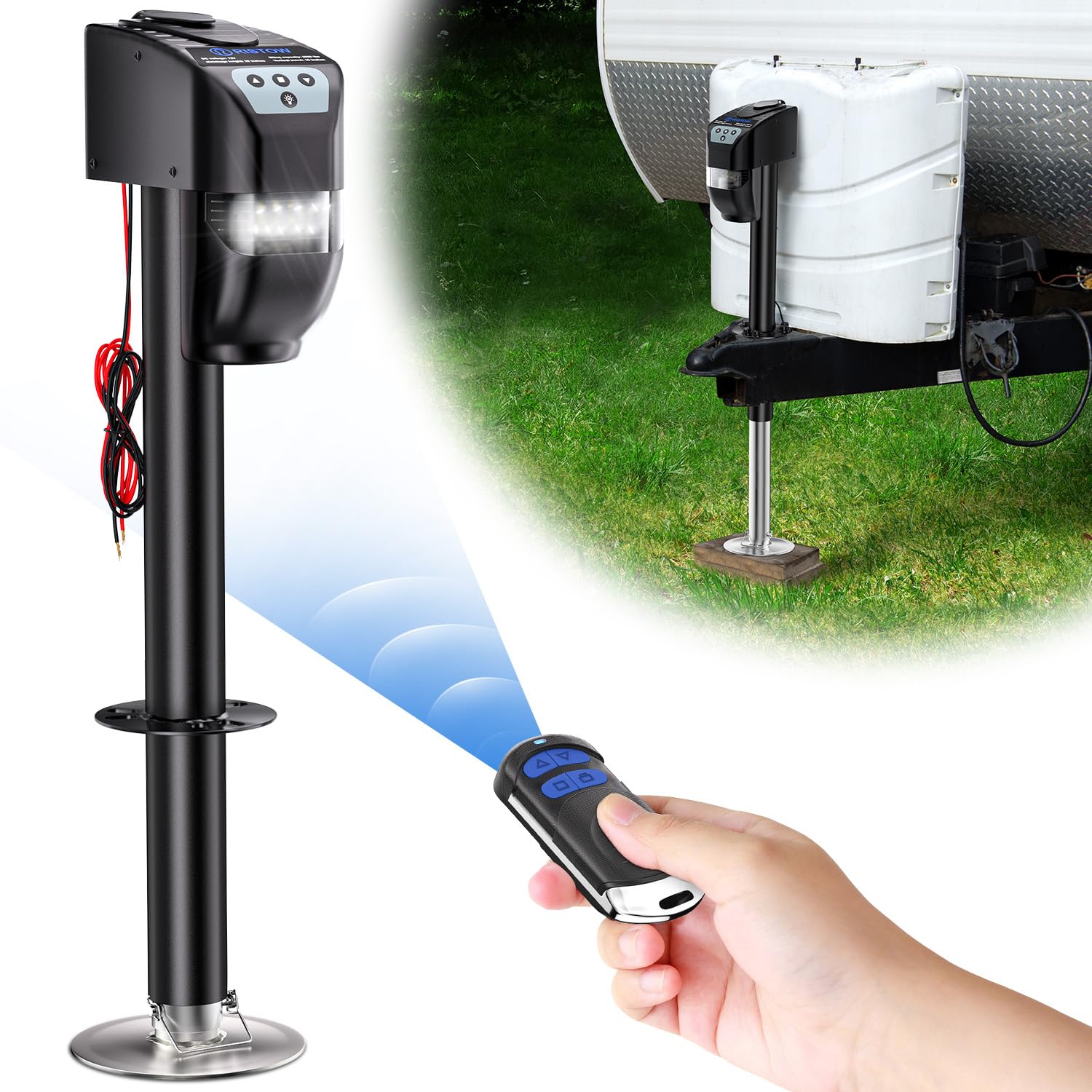 RISTOW Remote Control Electric Trailer Jack 5000 lbs Power Electric ...