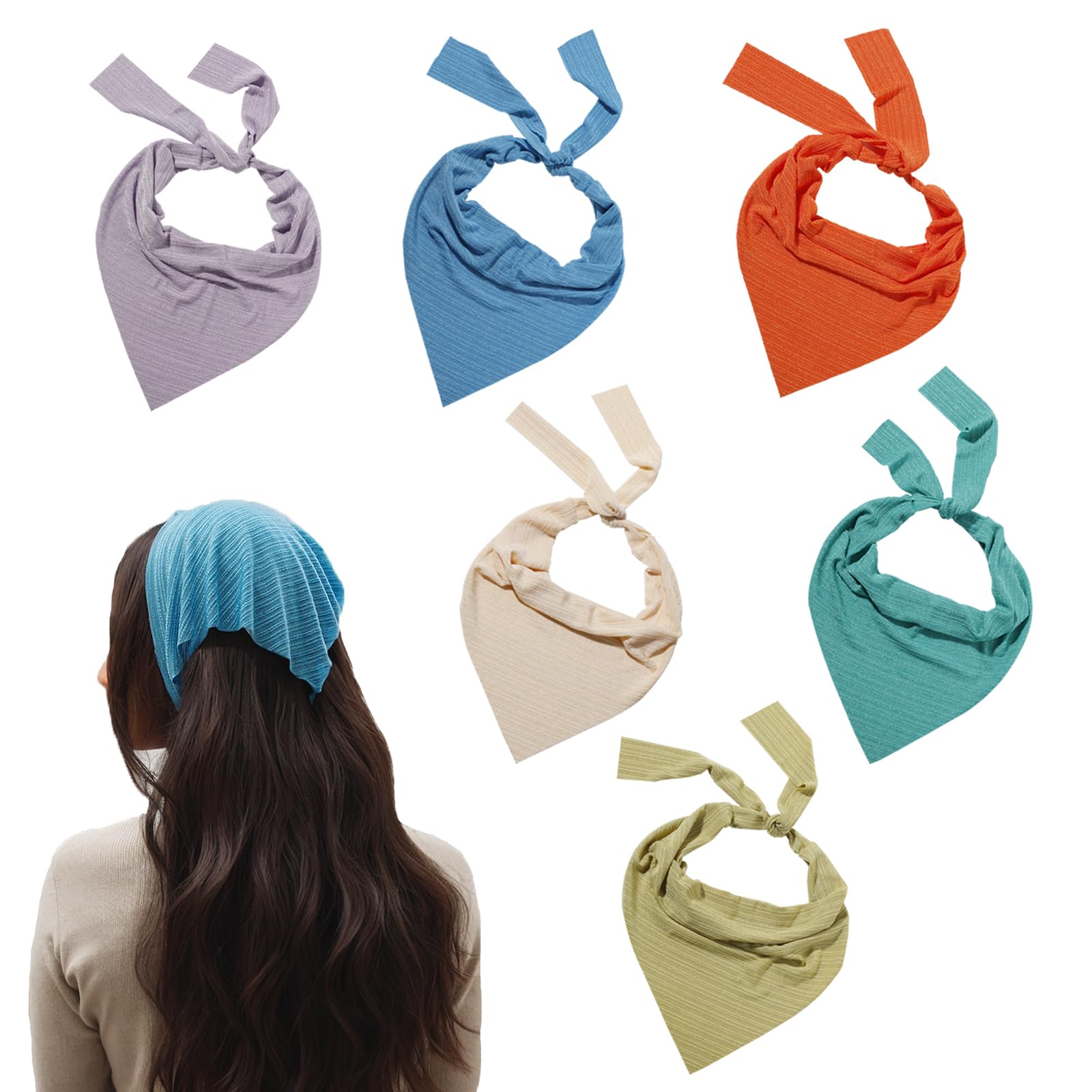 Amazon.com : Vercret 6pcs Hair Scarf Headband for Women, Hair Bandana ...