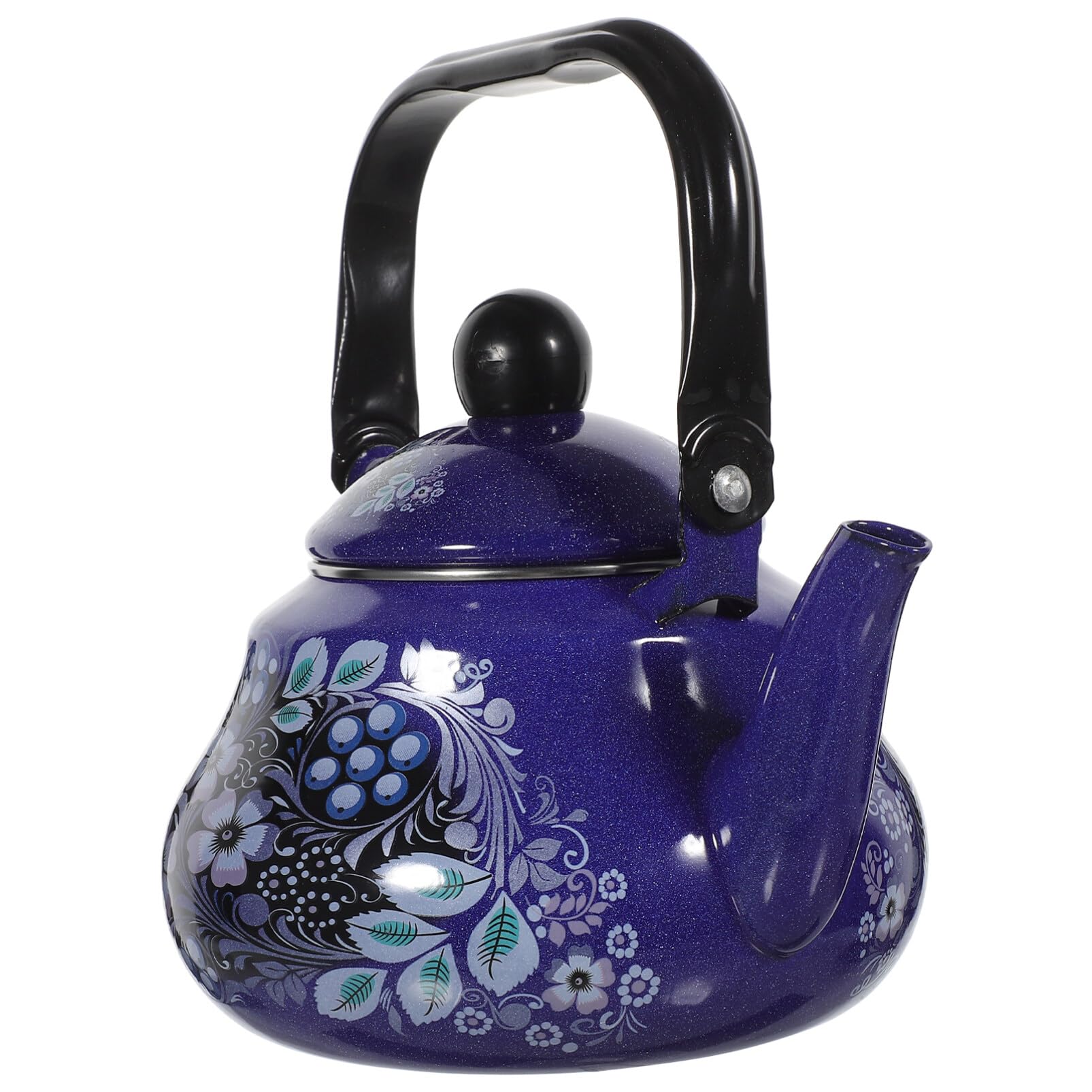 Amazon.com: Luxshiny Water Kettle Enamel Teapot Tea Kettle Flower ...