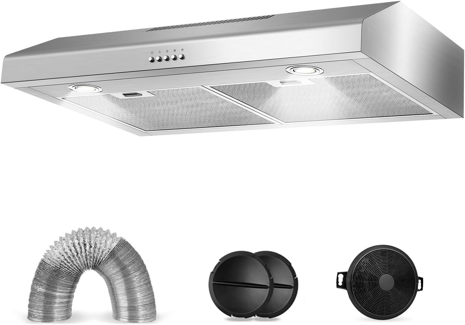 Amazon.com: oiakus Kitchen Cooker Hood, Stainless Steel Extractor Hood ...