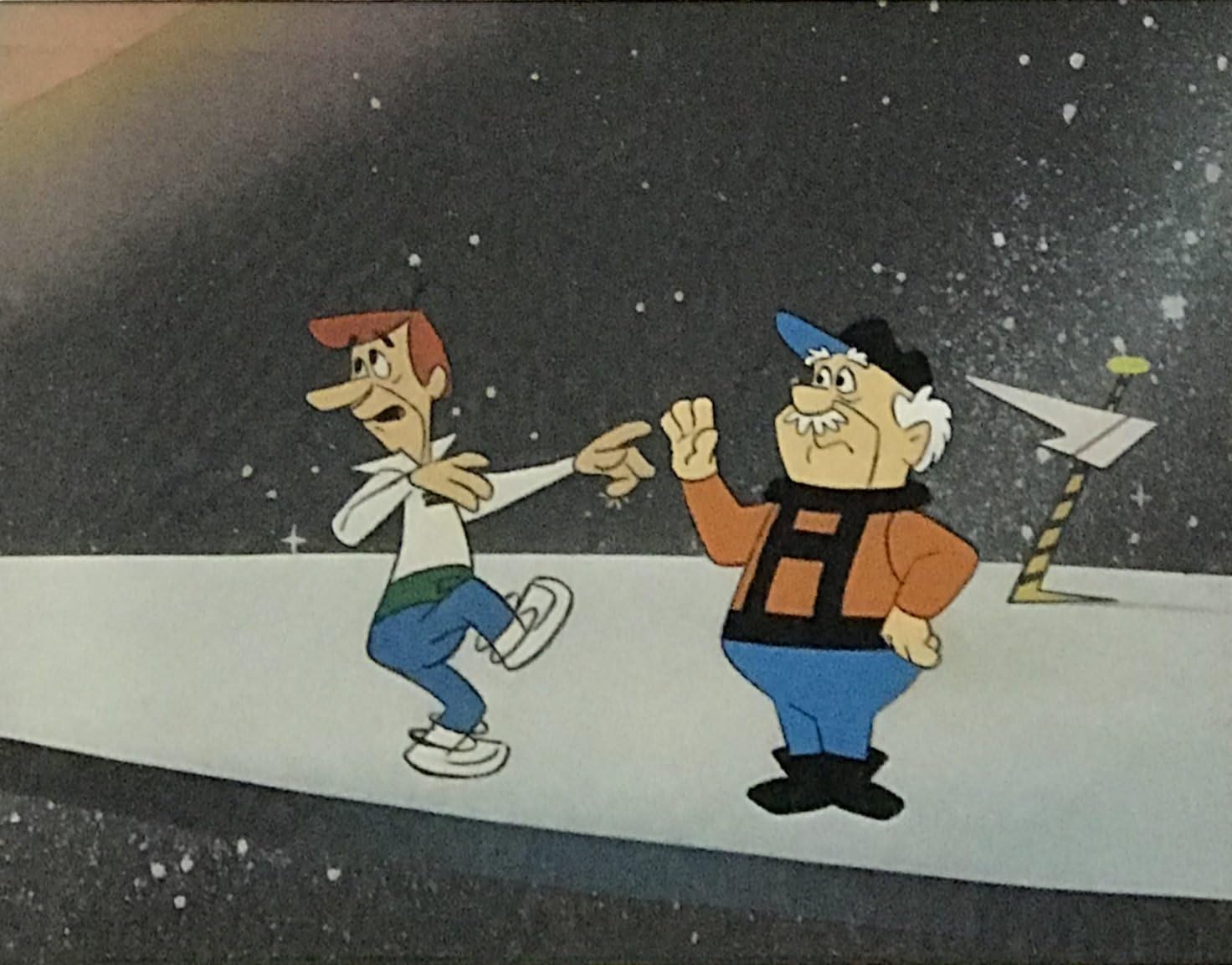 The Jet-sons Production Cel of George Jet-son and Henry Orbit ...