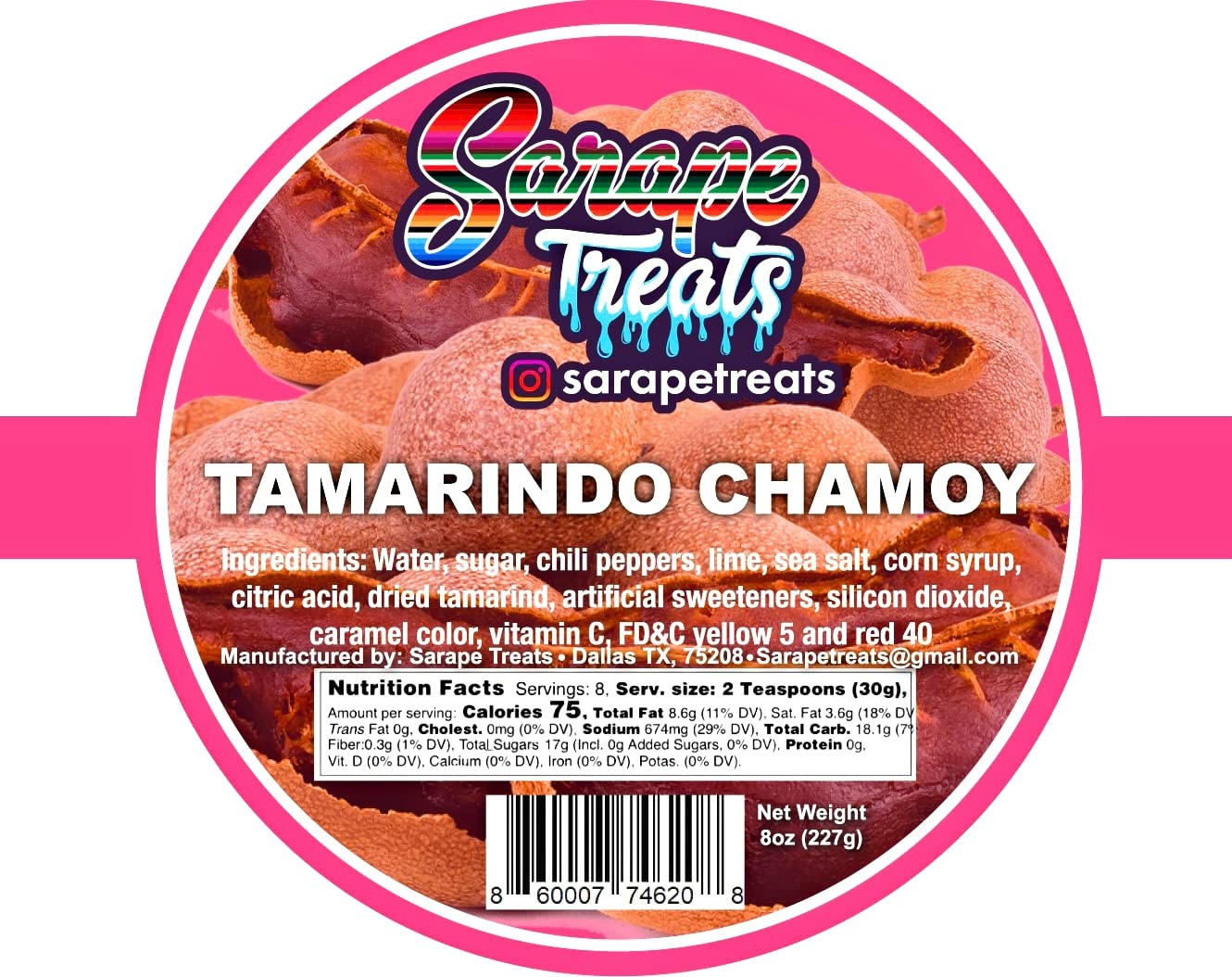 Amazon.com : Sarape Treats Chamoy Rim Dip Mexican Tamarind Paste for ...