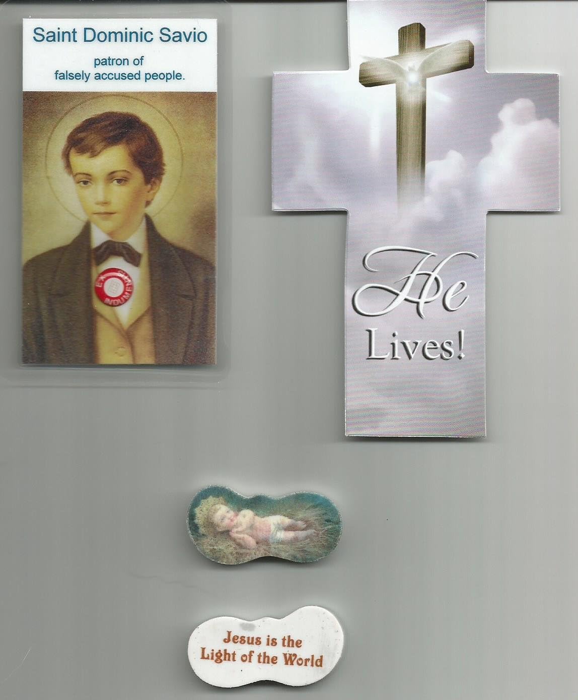 Amazon.com : Saint Dominic Savio Relic Holy Card with Cross Bookmark ...