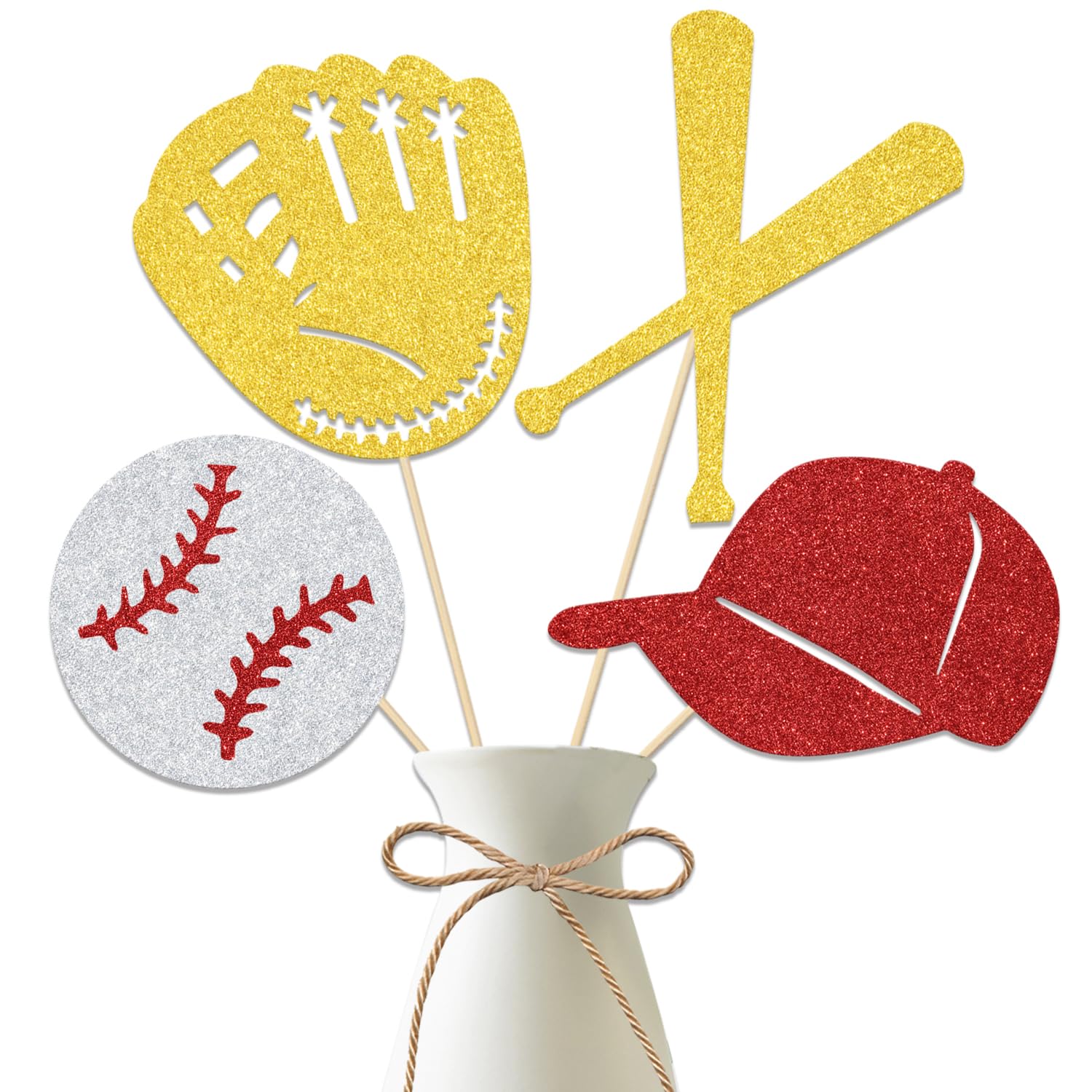 Amazon.com: 12 Pcs Sport Baseball Centerpiece Sticks, Baseball Player ...