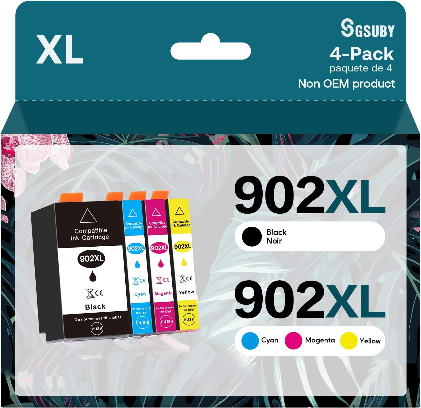 902XL Ink Cartridges Combo Pack Compatible for HP 902 XL Work with HP ...