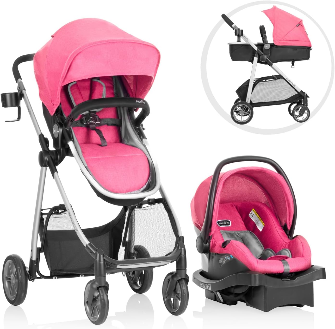 Amazon.com : Evenflo Omni Plus Modular Travel System with LiteMax Rear ...