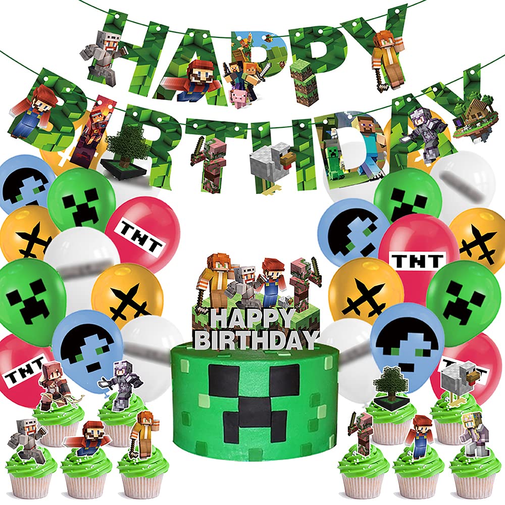 Minecraft Birthday Party Supplies Minecraft Party Decorations Include ...