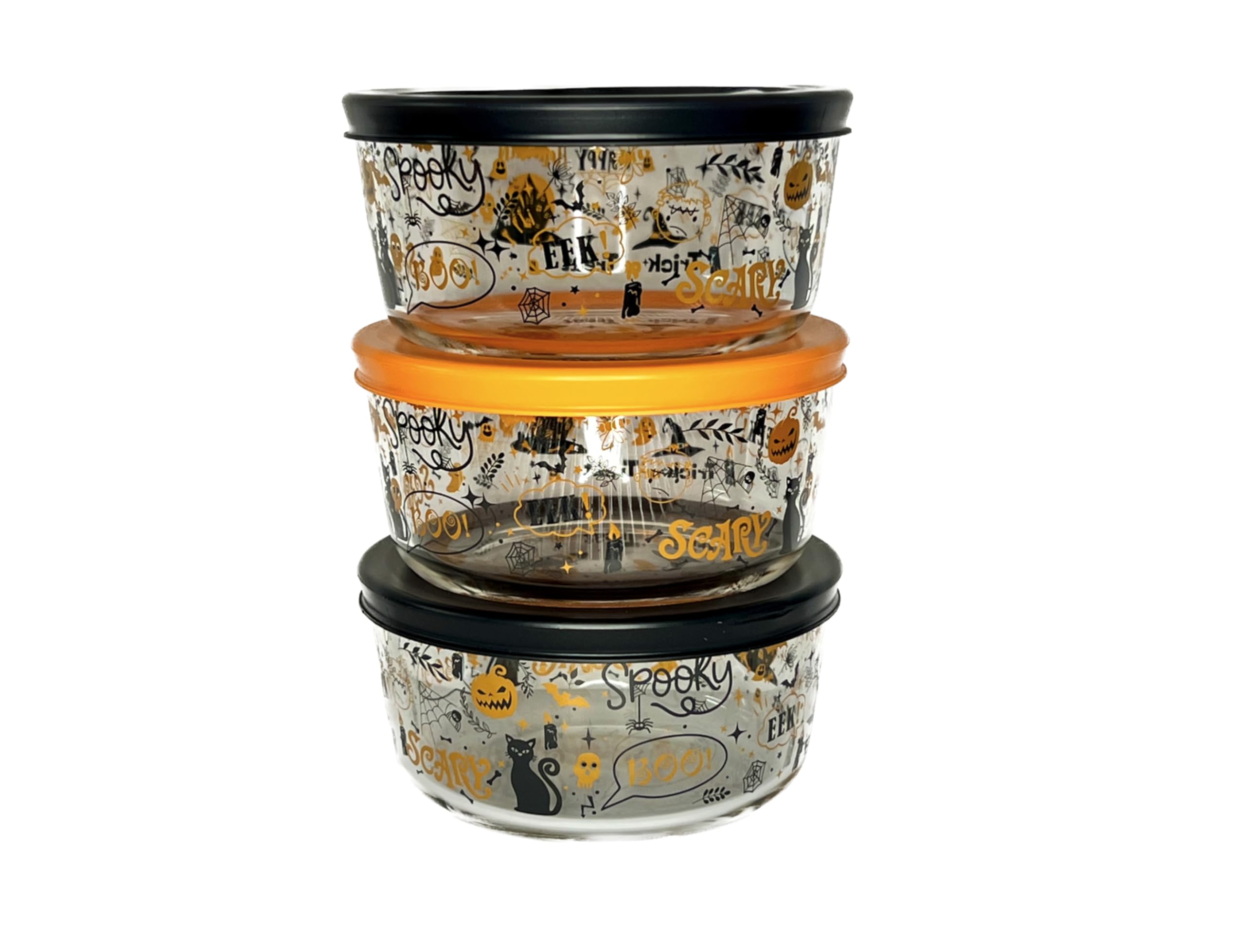 Amazon.com: DURA LIVING Halloween Glass Food Storage Containers with ...