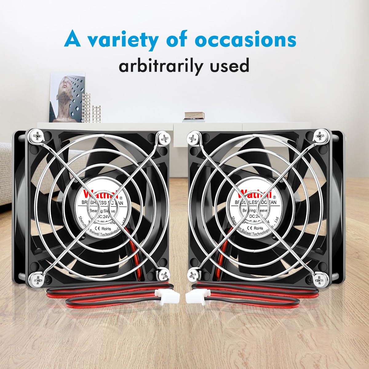 Snapklik.com : 80mm 24V DC Cooling Fan 2Pin 24Volt 80mm X 25mm ...