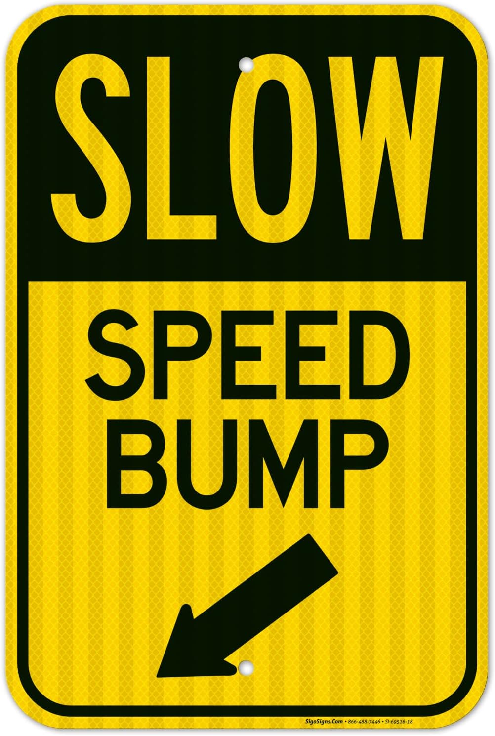 Amazon.com: 2PC Speed Bump Sign with Stakes, 17 Inches by 13 Inches ...