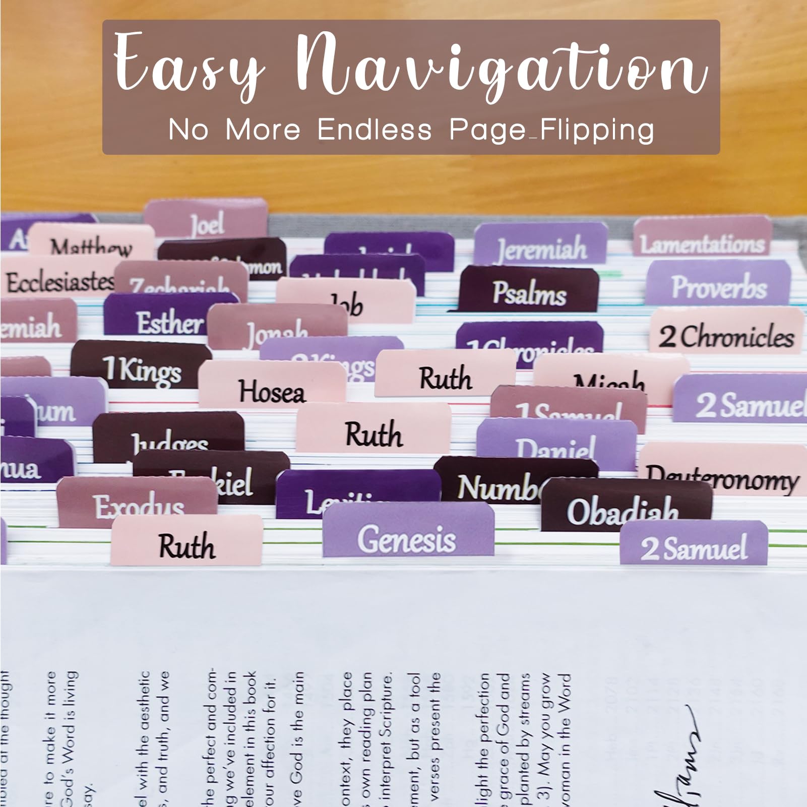 Snapklik.com : Bible Tabs, Large Print Laminated Bible Tabs For Women ...