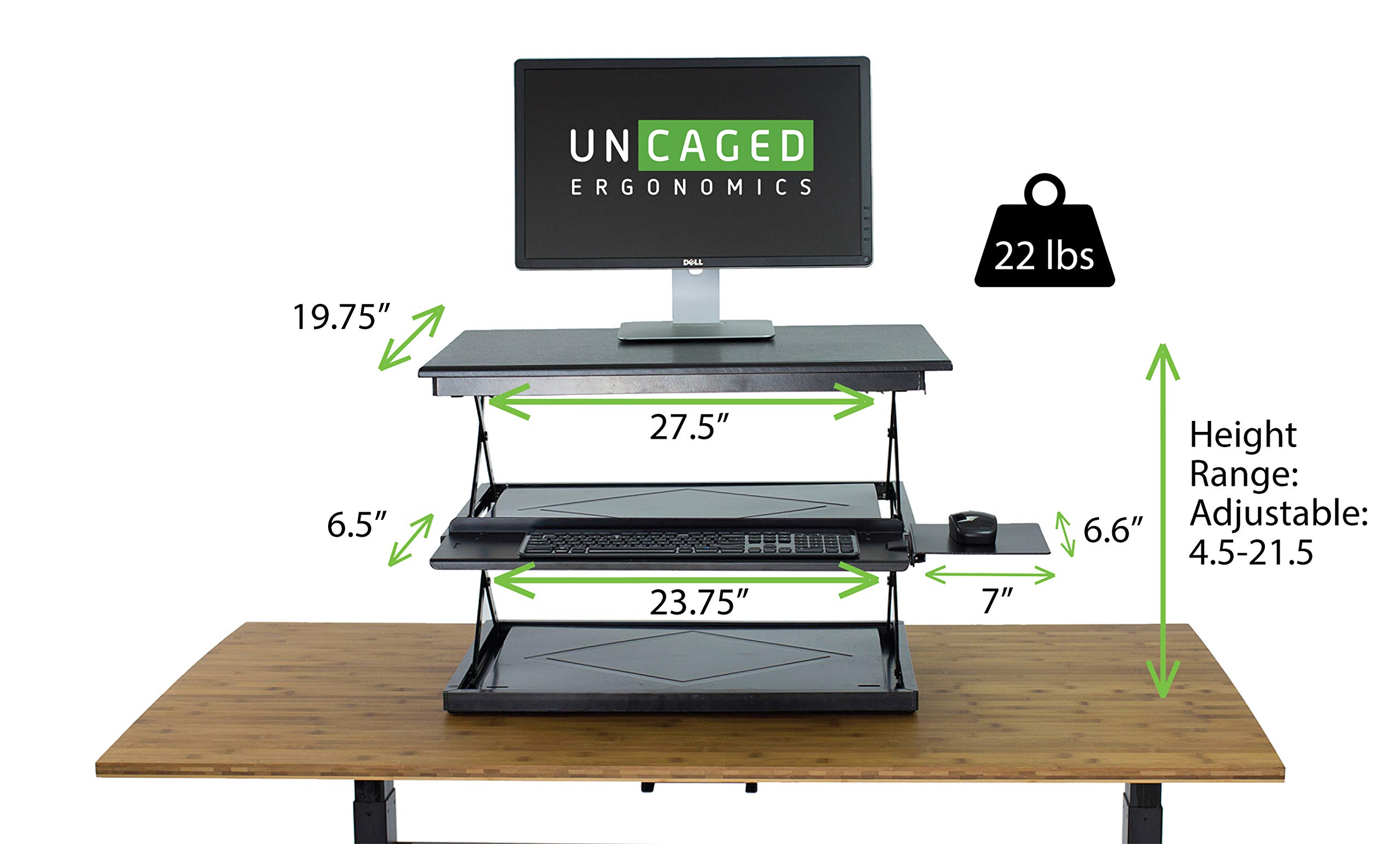 CHANGEdesk Tall Ergonomic Standing Desk Converter with Adjustable ...