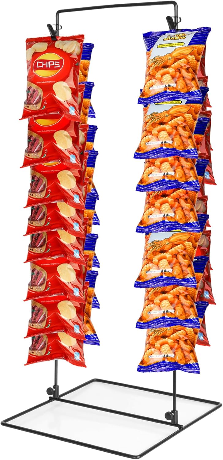 Amazon.com: Quald Black Rack Display Stand with 26 Clips : Industrial ...