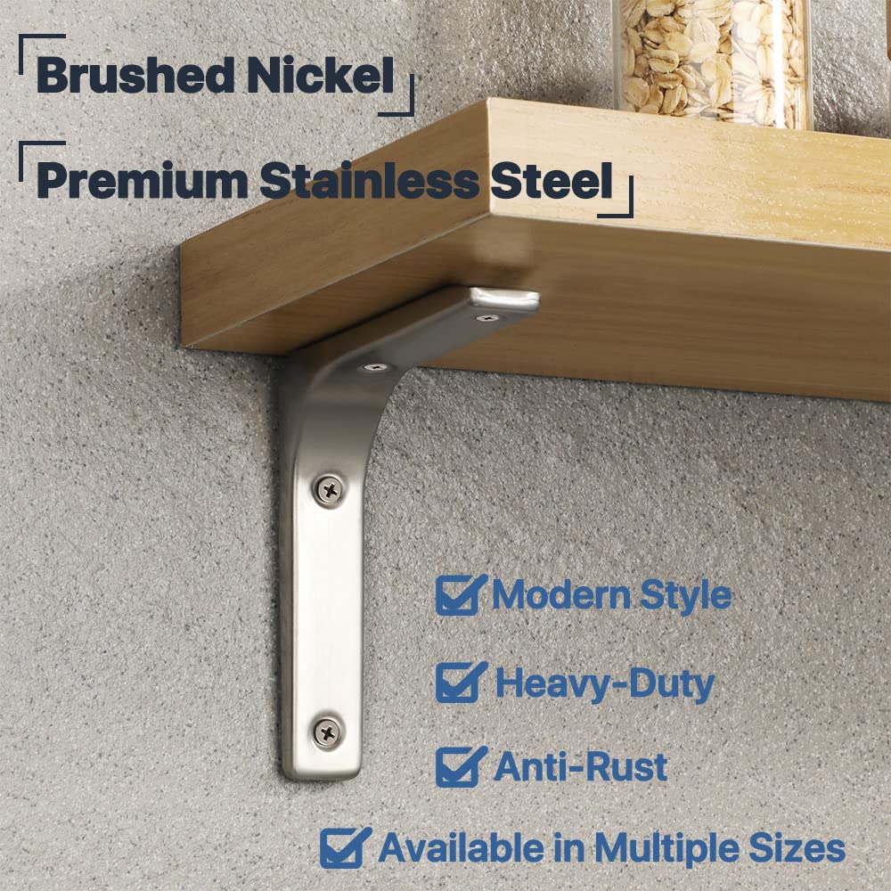Snapklik.com : Heavy Duty Floating Shelf Bracket 4 Inch X 4 Inch ...