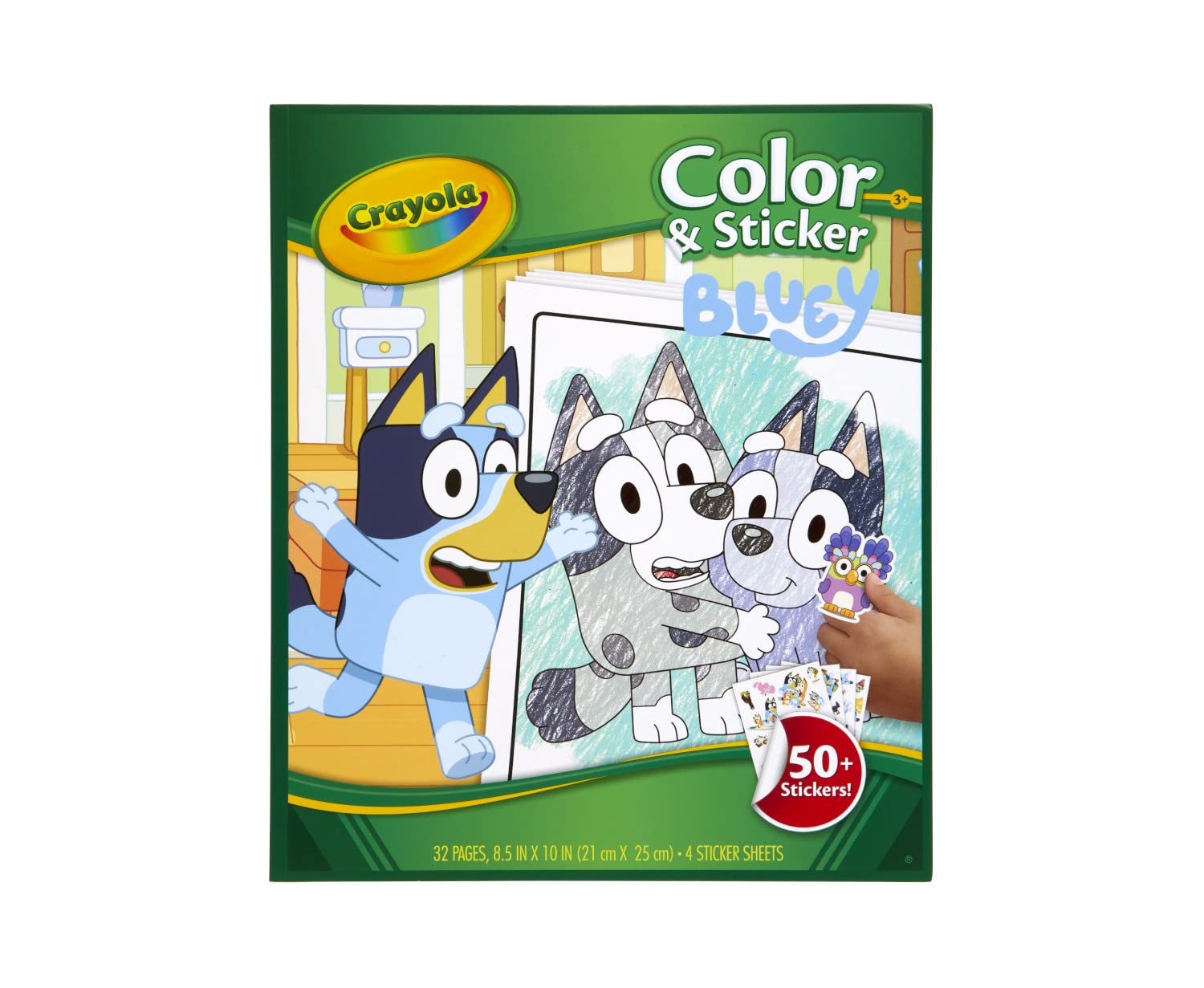 Crayola Bluey Color & Sticker Activity, Bluey Coloring Book, 32 ...