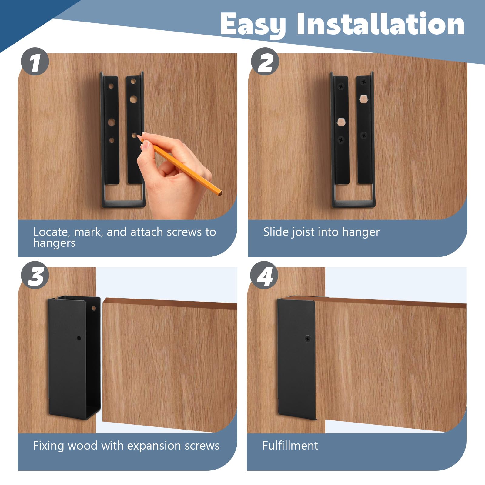 Snapklik.com : 12 Pcs Of 2x6 Joist Hangers, Concealed Joist Hangers ...
