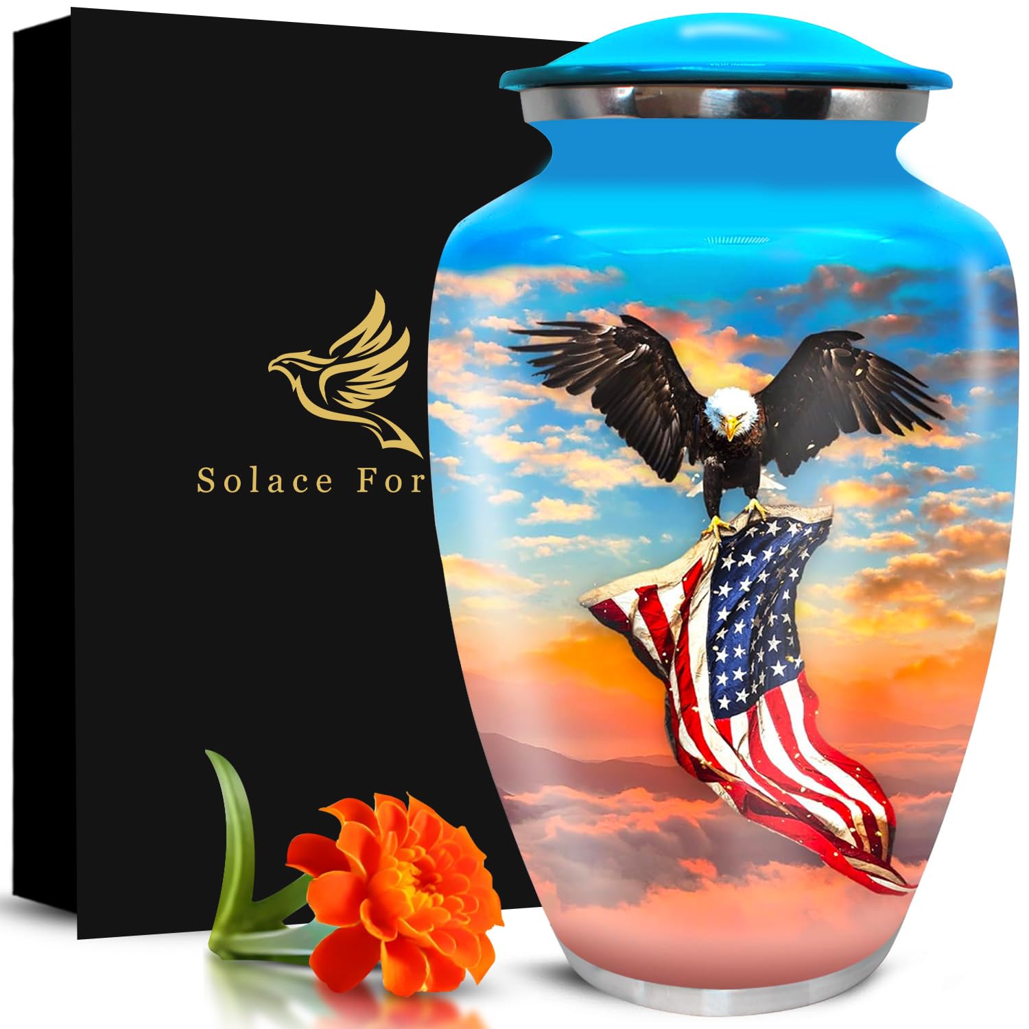 Amazon.com: Eagle Urns for Human Ashes Adult Man - Military Urn ...