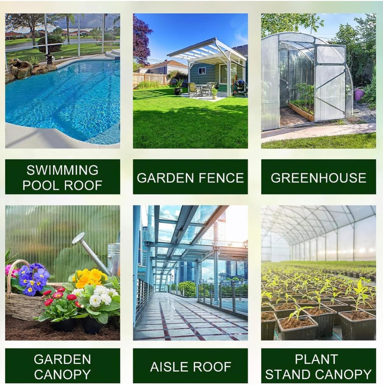 10mm Twin Wall Polycarbonate Greenhouse Panels, Polycarbonate Roof Panels, Greenhouse Panels ...