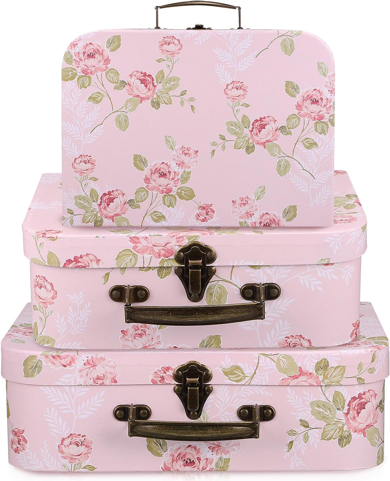 Amazon.com: Nested Gift Boxes with Lids, Deep Rich Red, Set of 3 Square ...