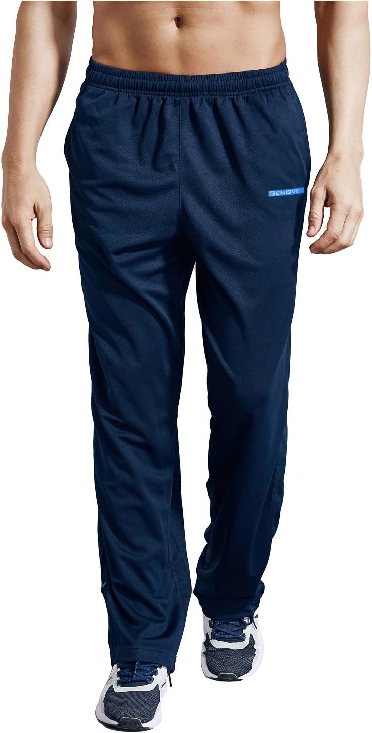 Amazon.com: ZENGVEE Men's Sweatpant with Pockets Open Bottom Athletic ...