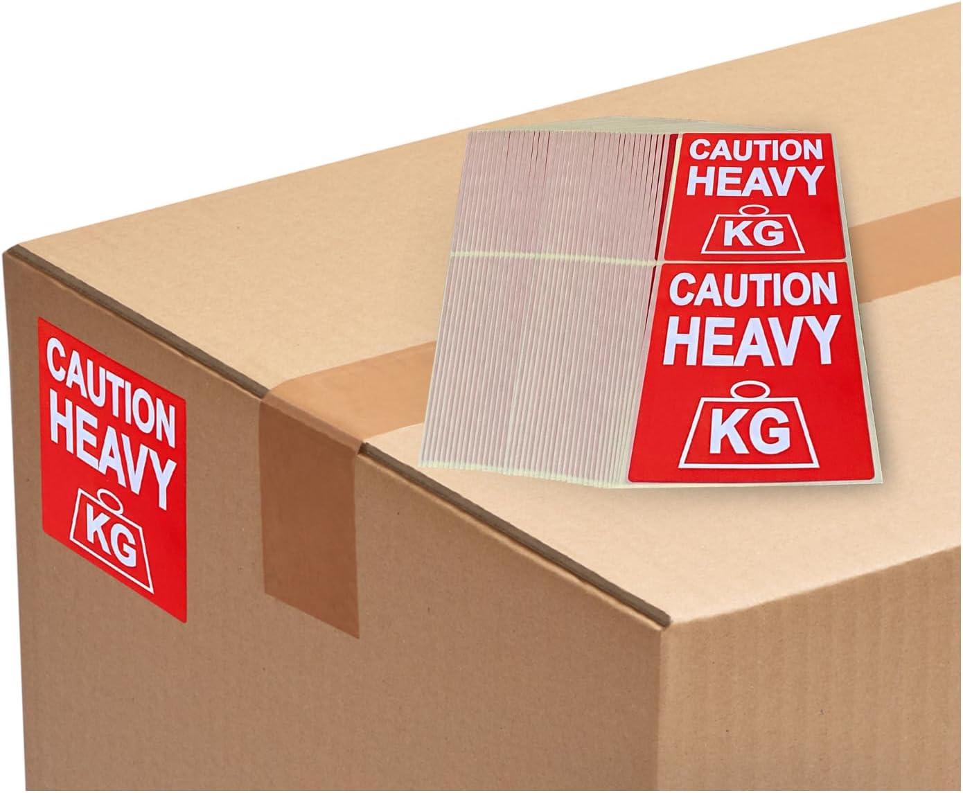Warning Stickers 'Caution Heavy' Sticky Labels 80x103mm - 100 Pack ...