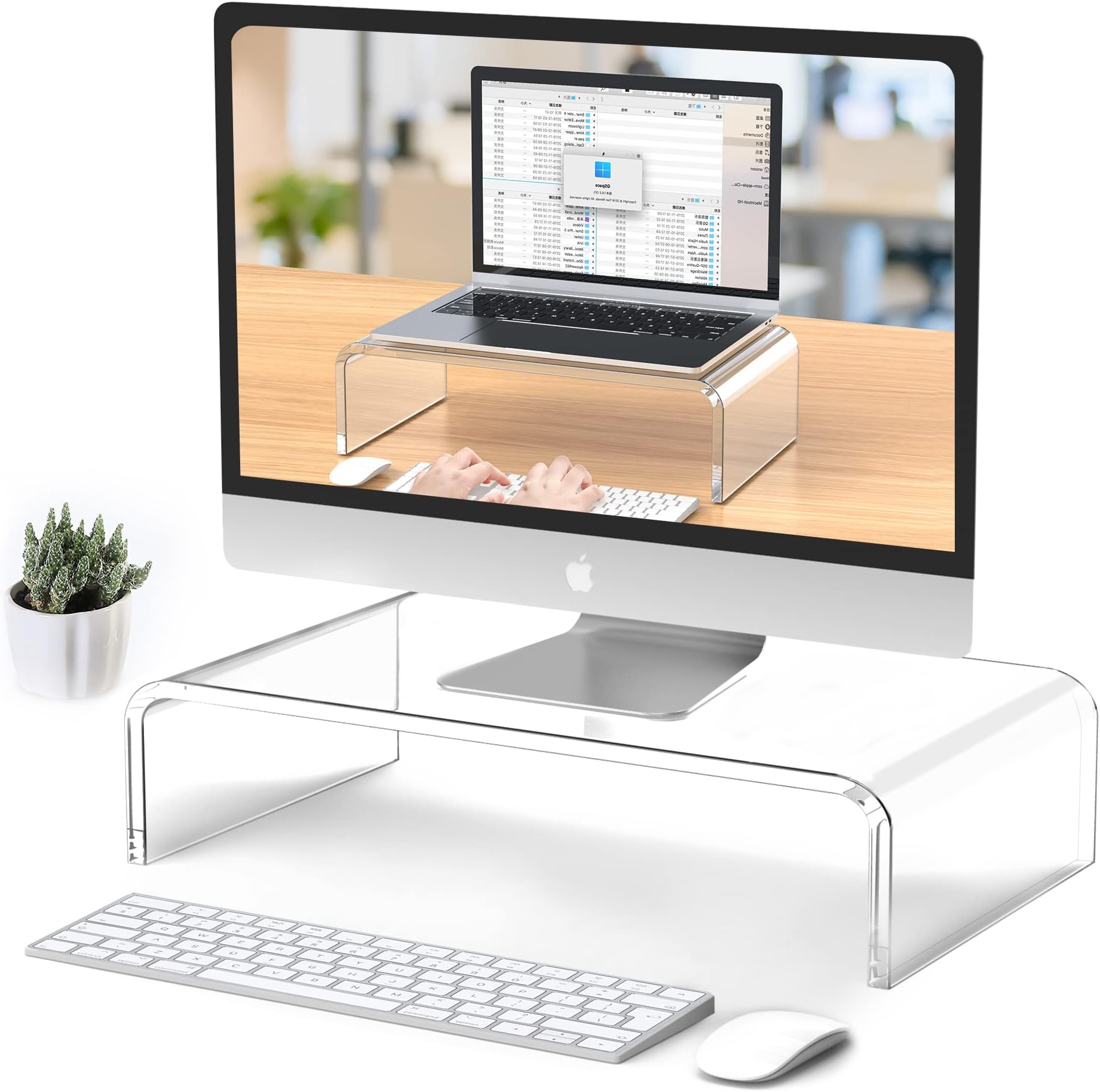 Amazon.com: Sorbus Acrylic Monitor Stand - 12 x 8 x 3 - Clear Laptop ...