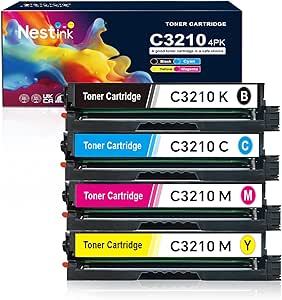 Amazon.com: C3210K0 C3210C0 C3210M0 C3210Y0 Toner Cartridges (4-Pack, 1BK/1C/1M/1Y) Replacement ...
