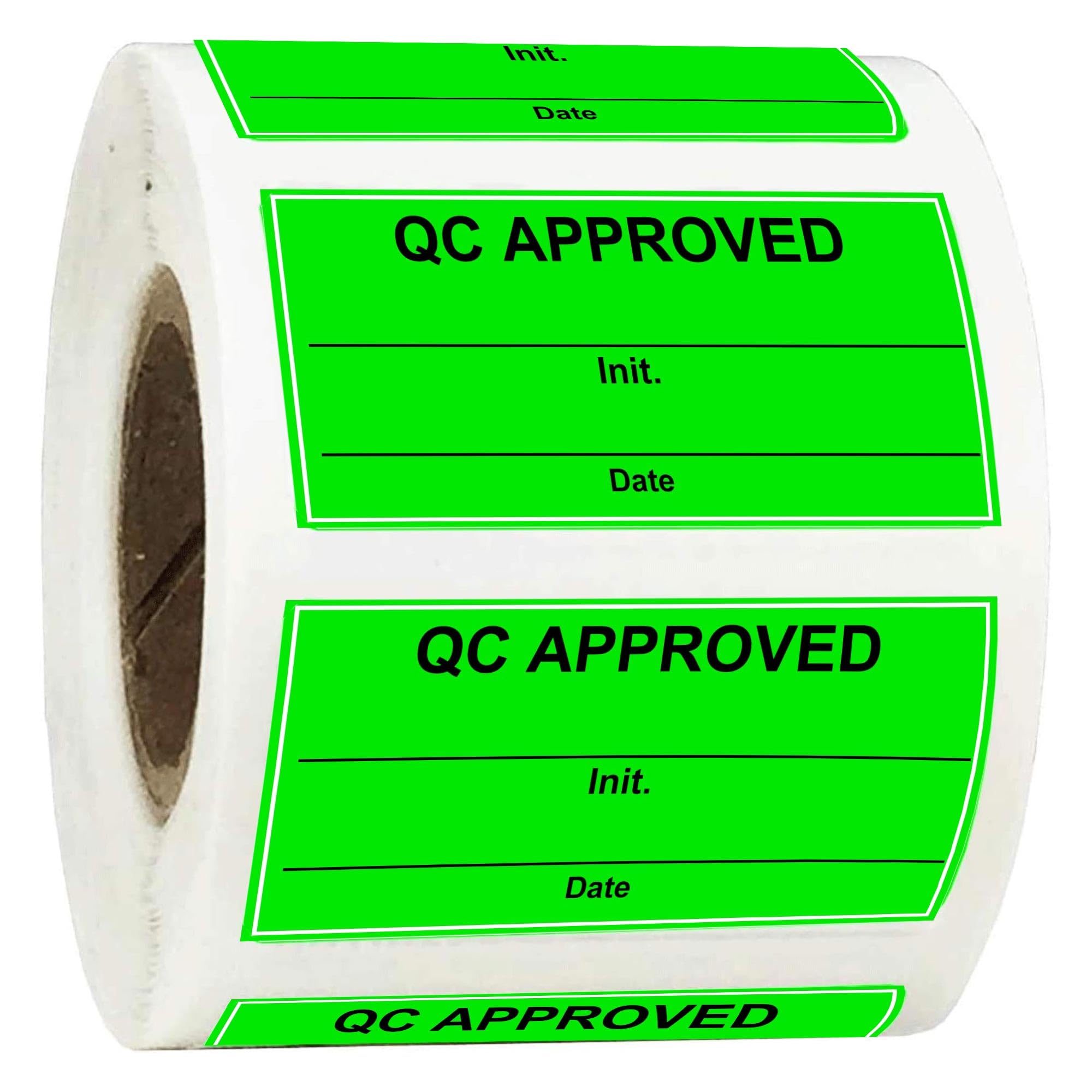 Qc Approval Labels Green Quality Control Inventory Stickers 2 X ...