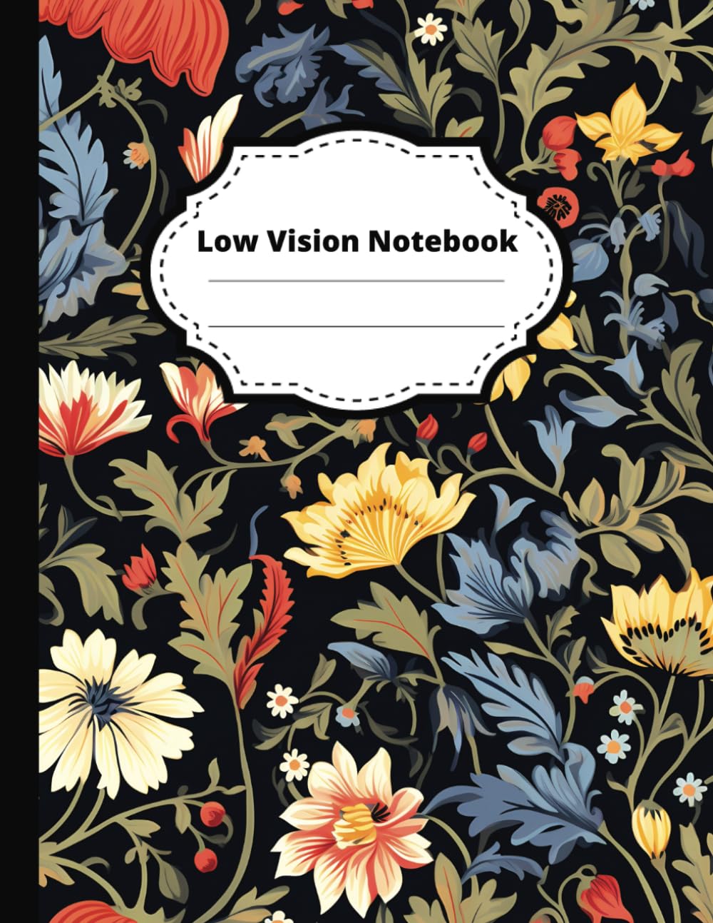 Low Vision Notebook: Extra Wide Ruled Notebook, 100 Pages Perfect Bound ...