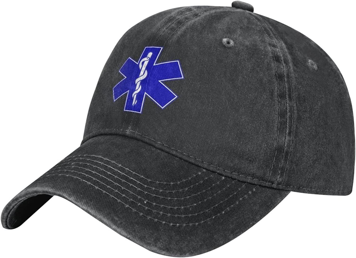 Amazon.com: EMS Sign EMT Emergency Medical Denim Trucker Hat Baseball ...